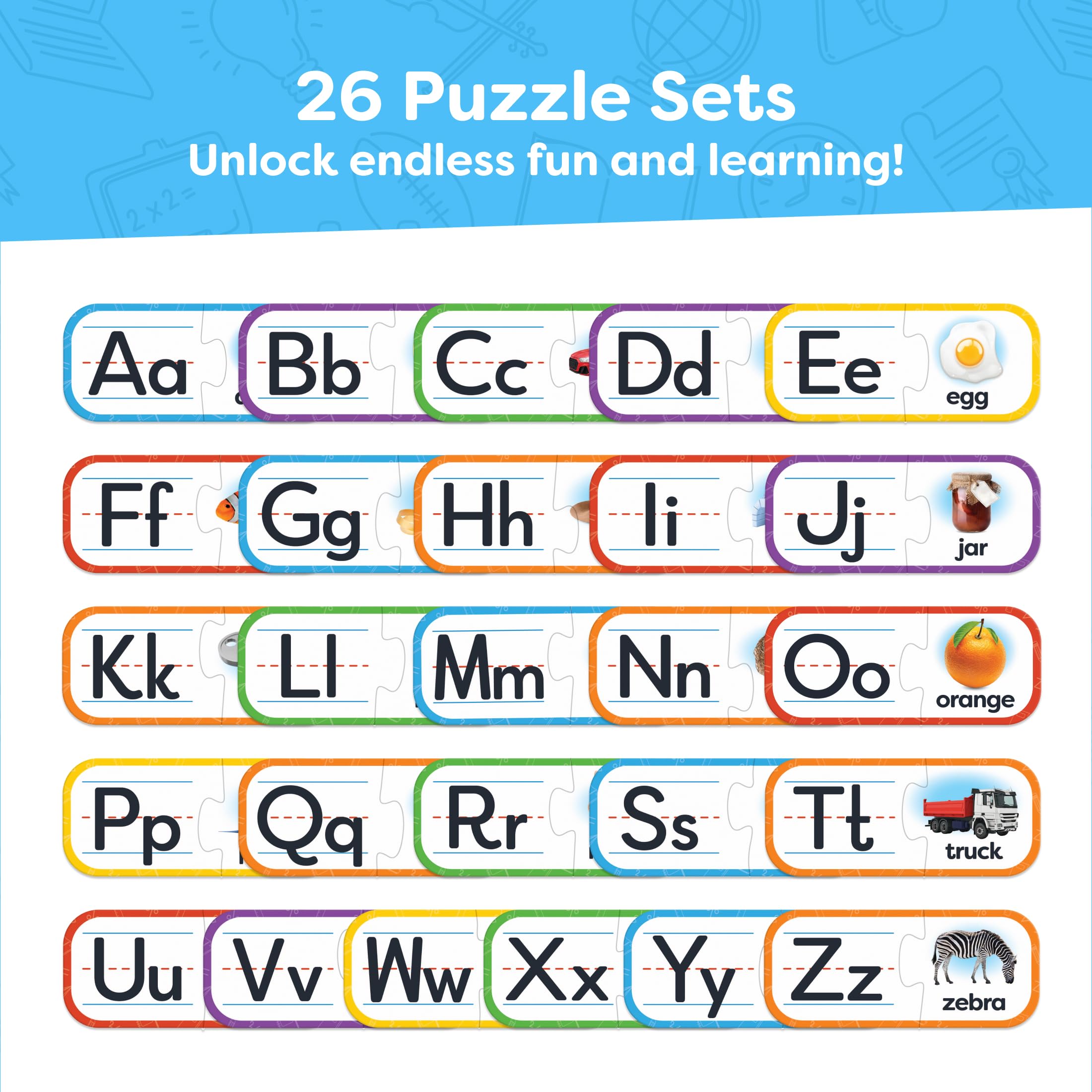 Snapklik.com : Alphabet Puzzle Games For Kindergarten - 26 Pairs Self ...