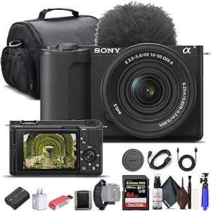Amazon.com : Sony Alpha ZV-E10 II Mirrorless Camera with 16-50mm Lens (Black) (ZVE10M2KB) - 64GB ...