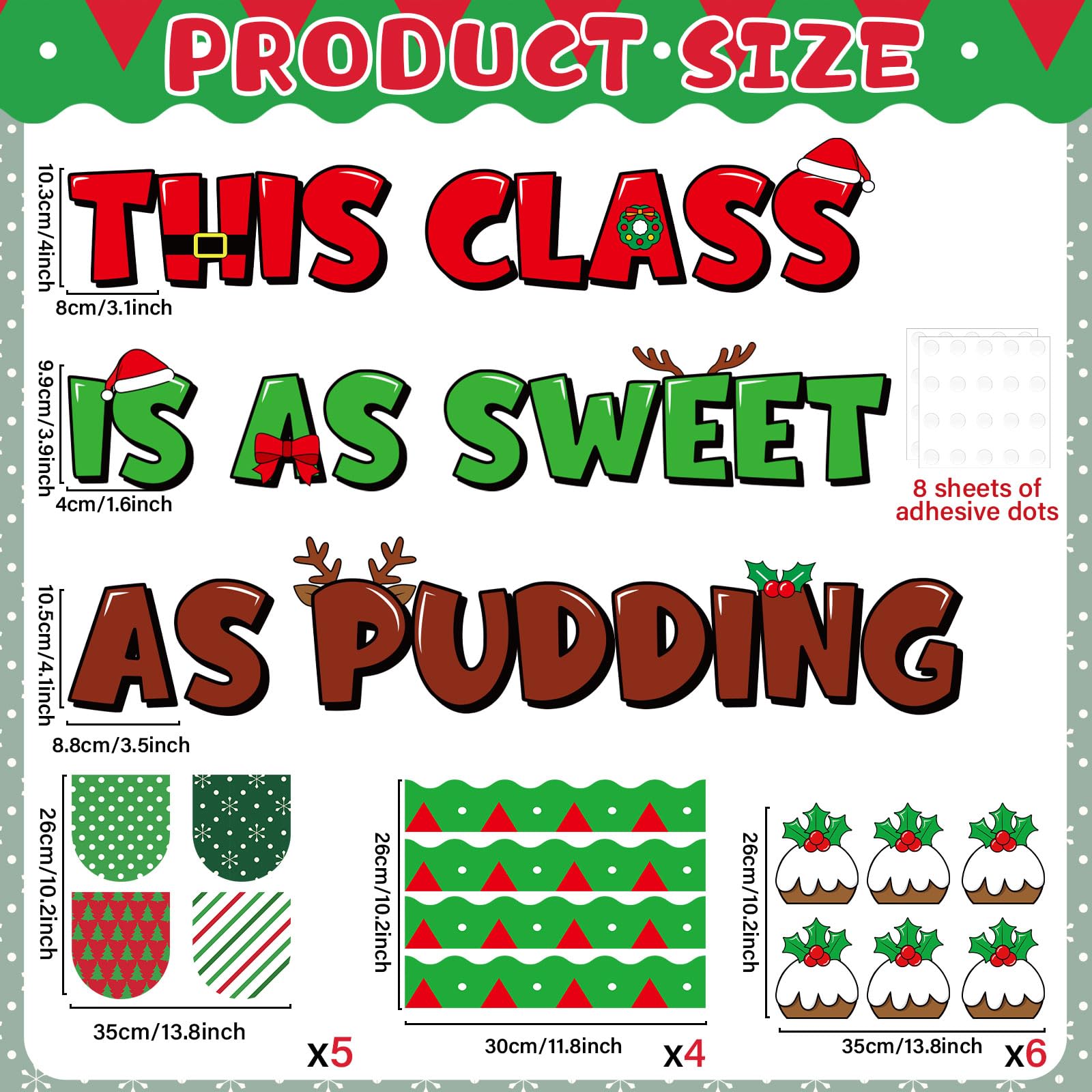 Snapklik.com : Gisgfim Christmas Bulletin Board Decorations Set ...