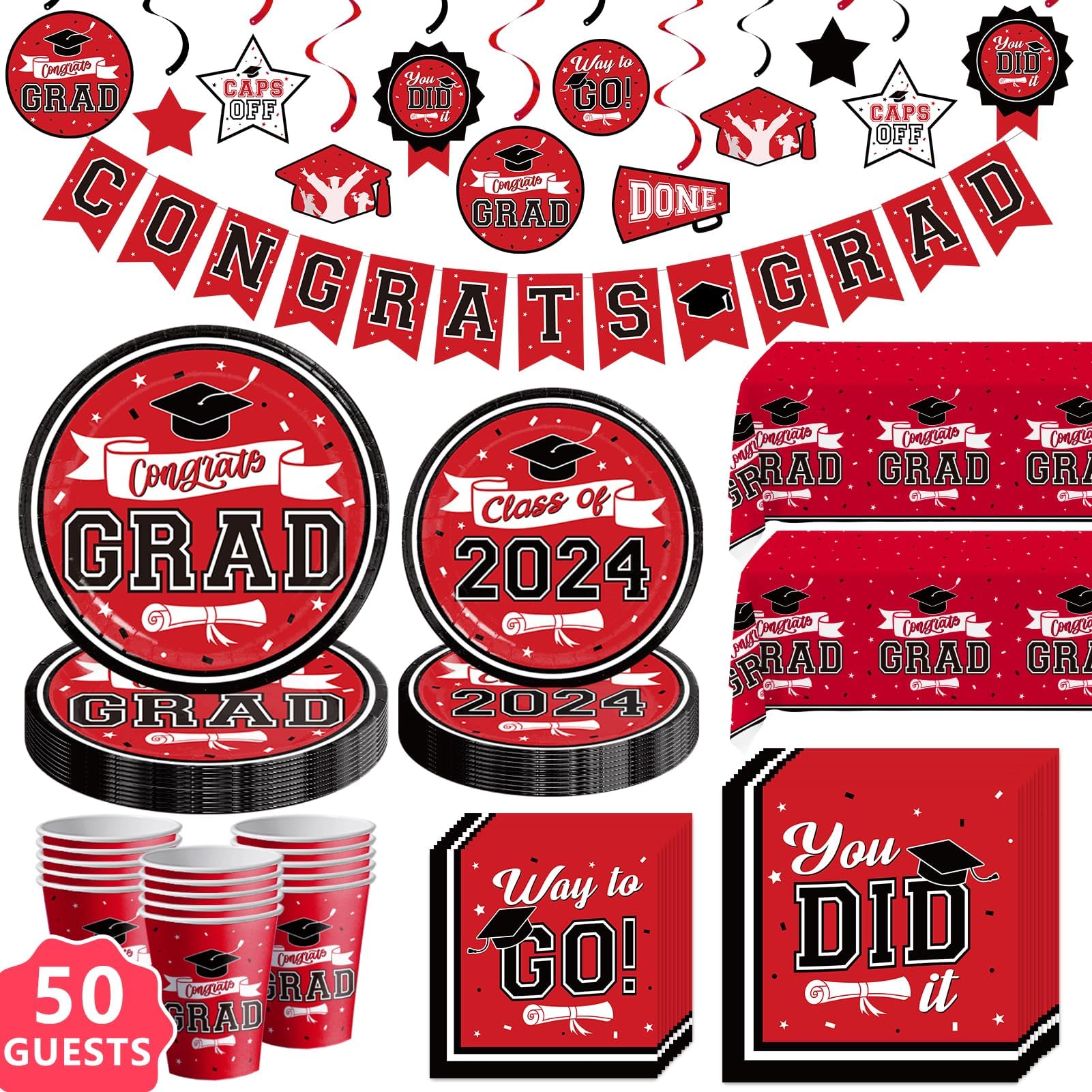 Amazon.com: Sumind 30 Pieces Graduation Party Decorations, Congrats ...