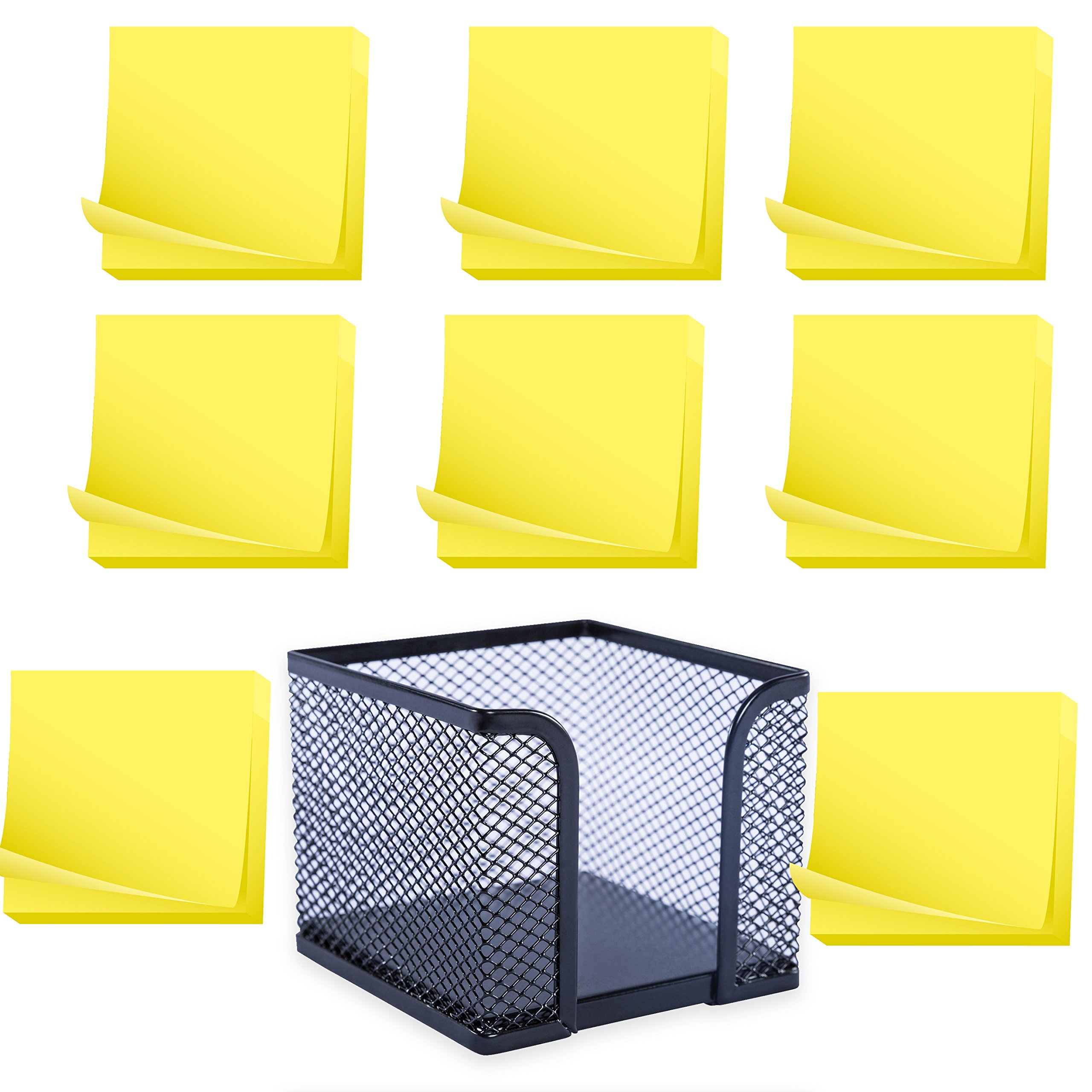 Amazon.com : Memo Holder, Steel Mesh Sticky Notes Dispenser - with 12 ...