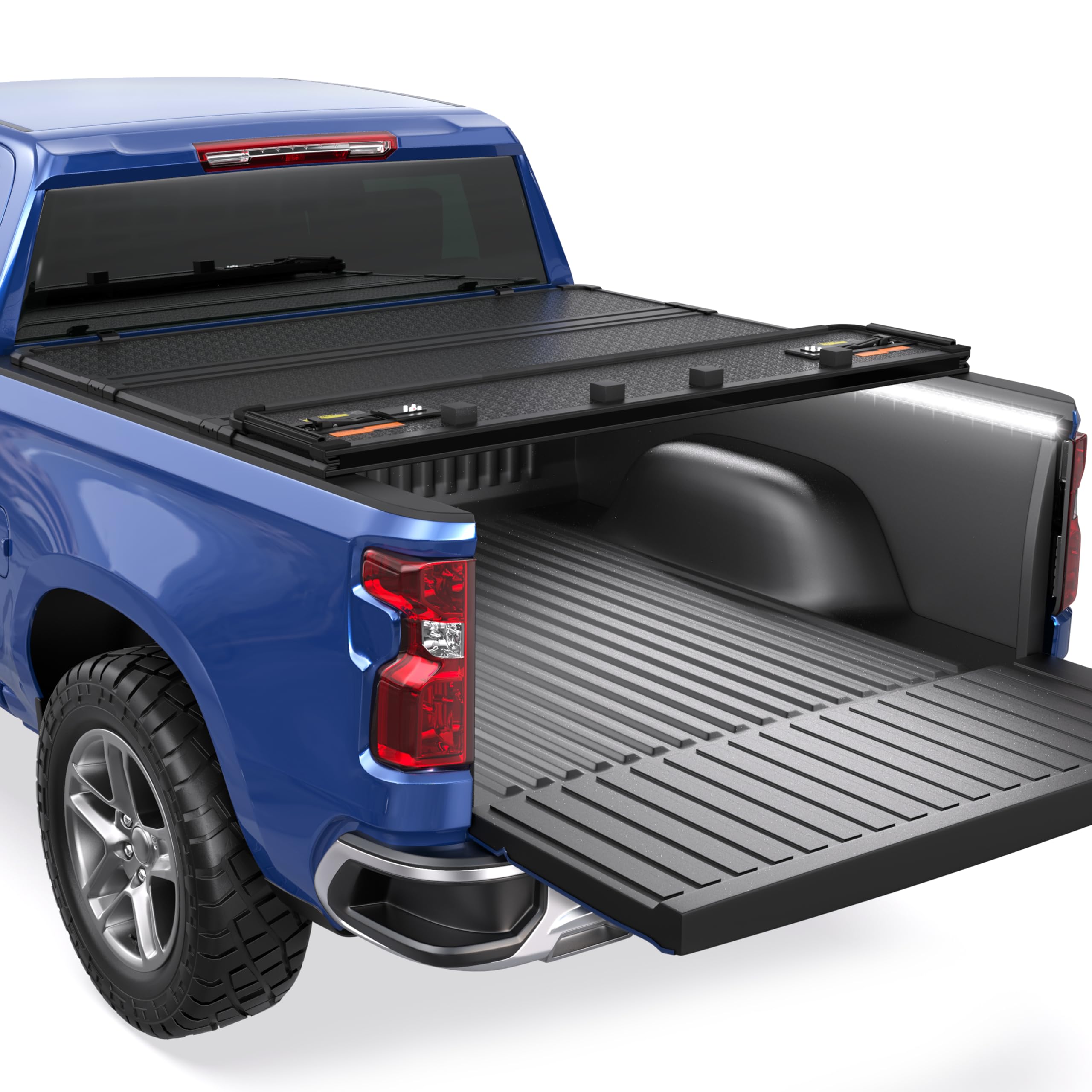 Amazon.com: KUIPERAUTO 5.8FT Quad Hard Truck Bed Tonneau Cover ...