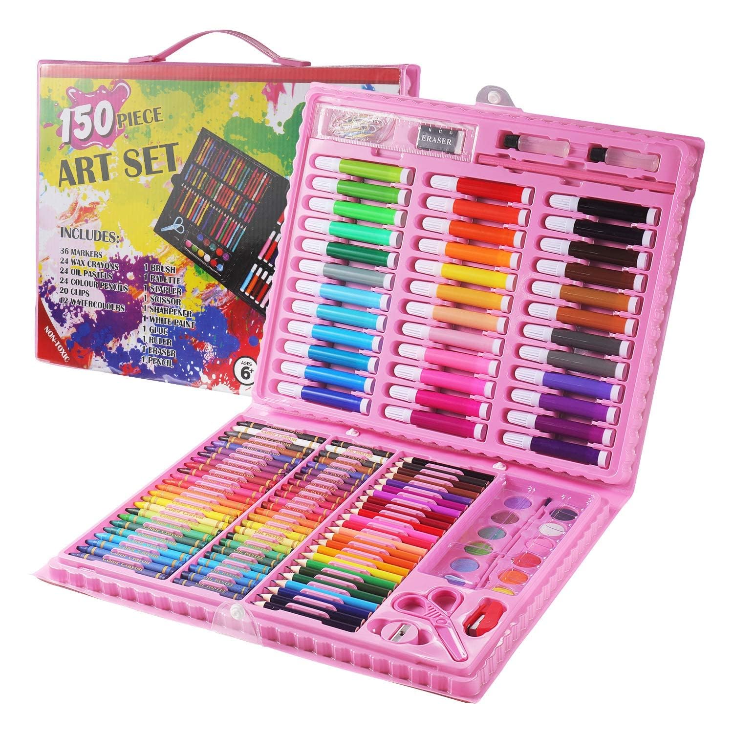 Masterstor Children Deluxe Art Drawing Crayon Colour Set - Creative Fun ...