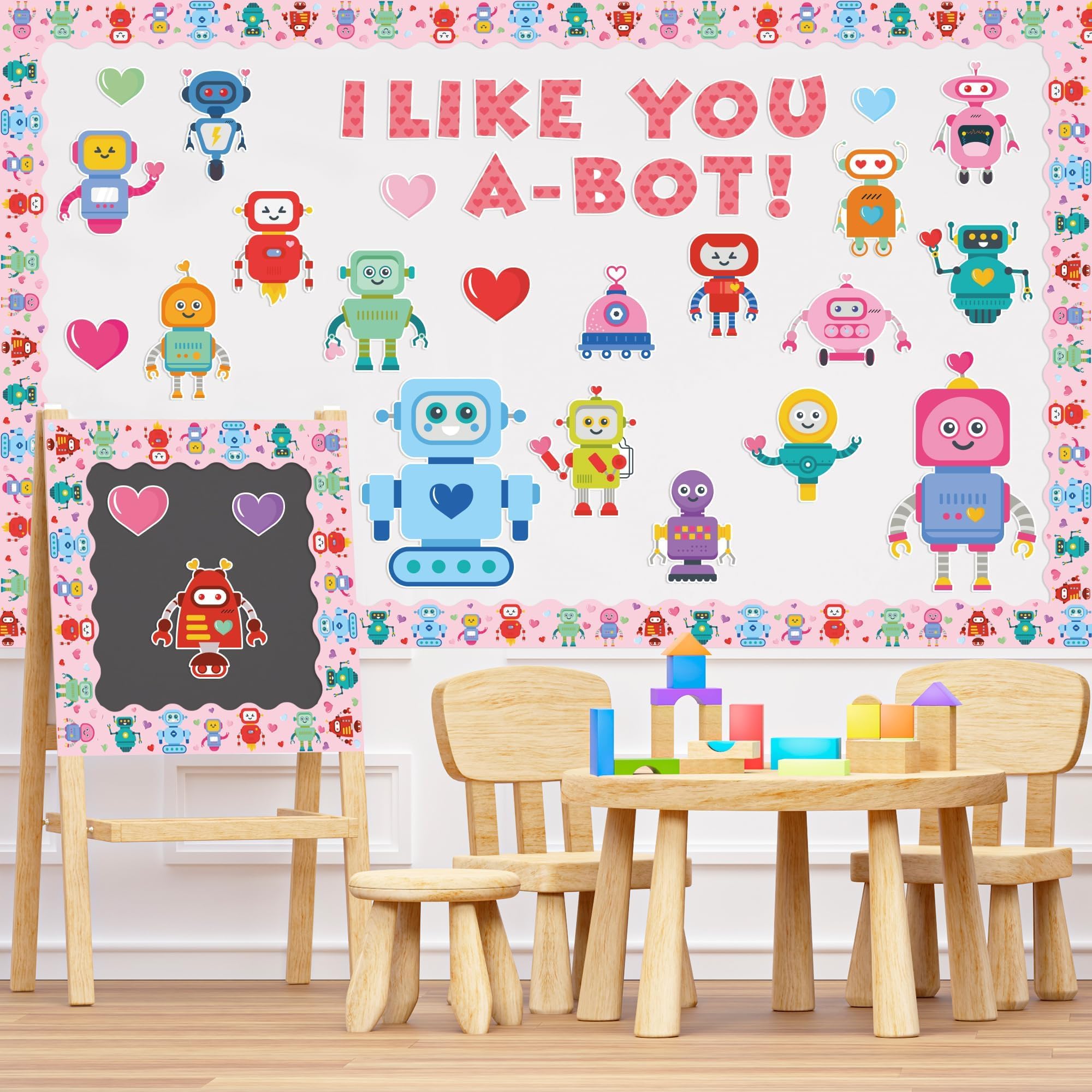 Snapklik.com : Valentines Day Robot Bulletin Board Cutouts - 117Pcs ...
