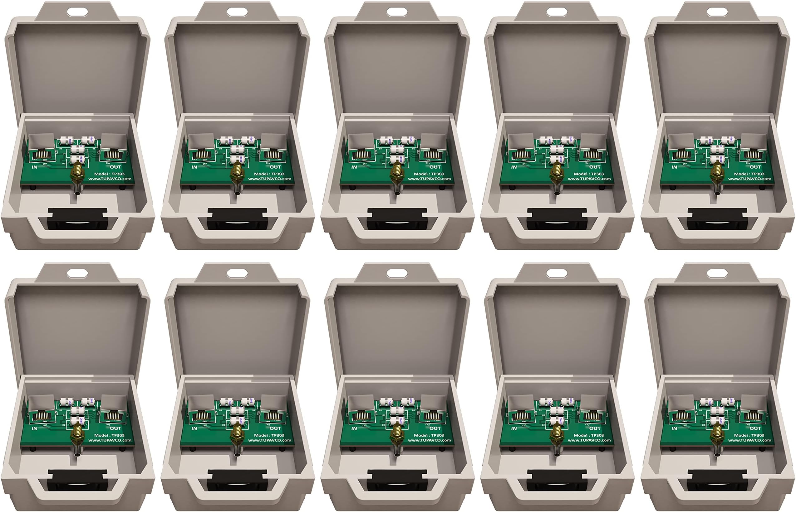 Amazon.com: Outdoor Ethernet Surge Protector (10 Pack) PoE+ Gigabit ...