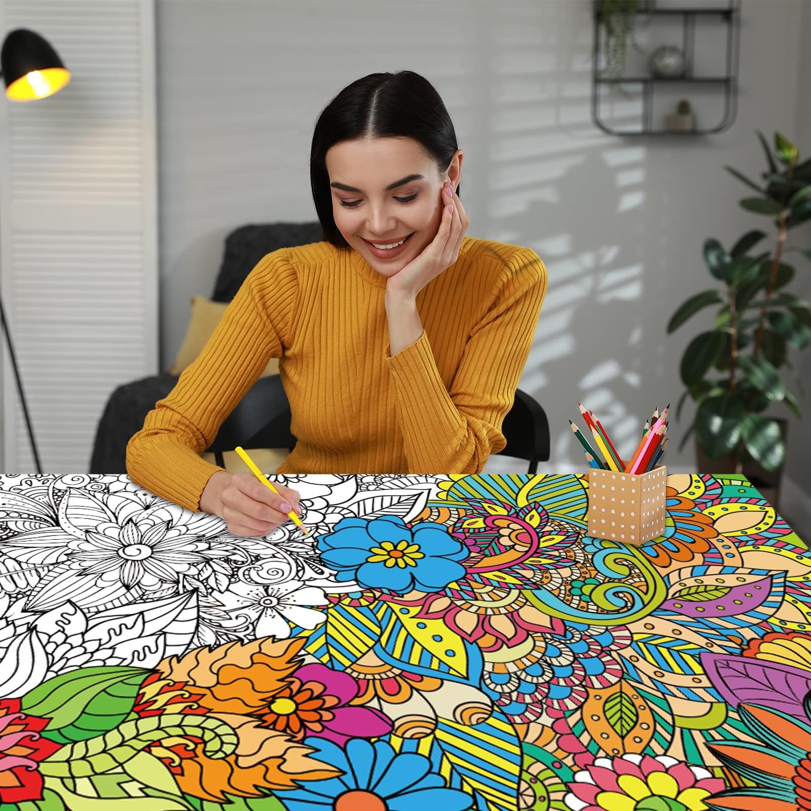 Snapklik.com : 2Pack Jumbo Mandala Coloring Posters 50x30Inch Large ...