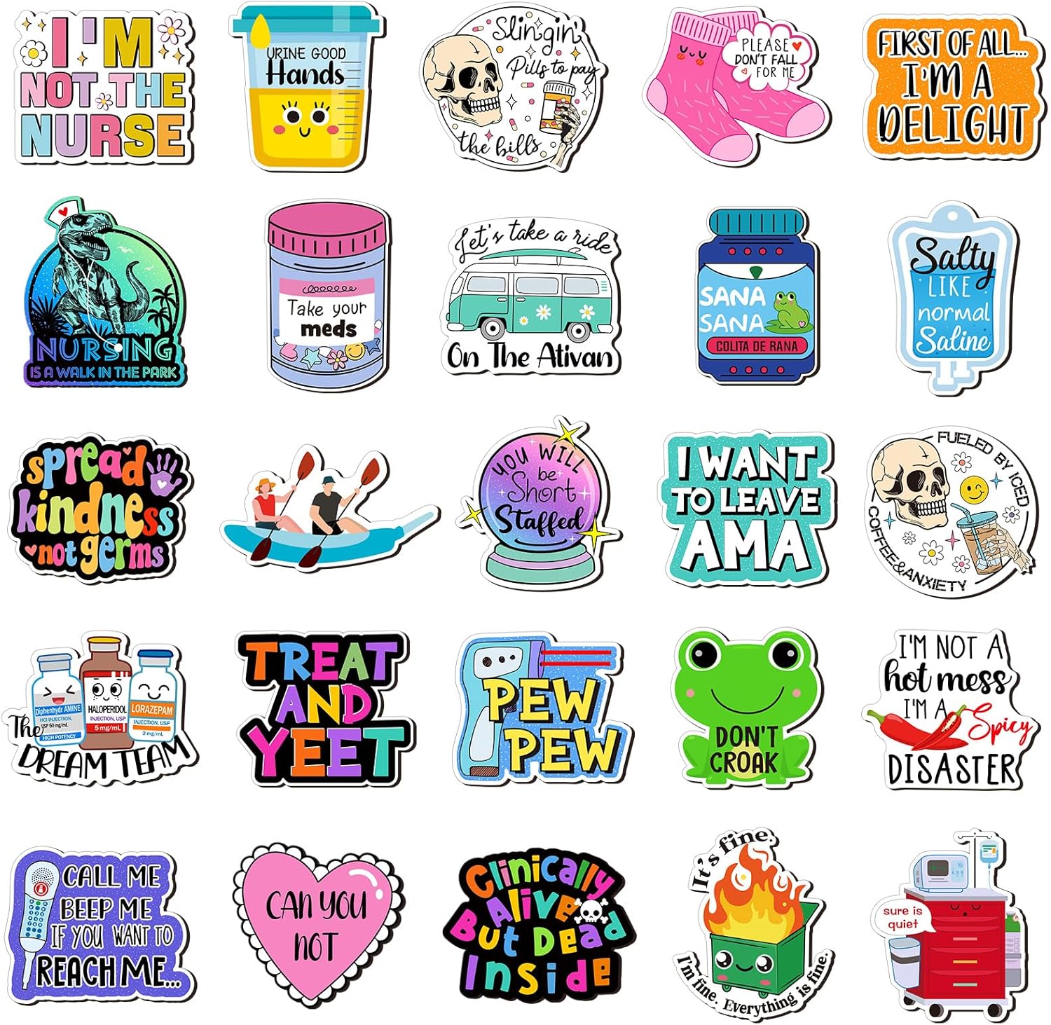 Amazon.com: Saysurey 25 Pcs Funny Nursing Magnets for Locker Whiteboard ...