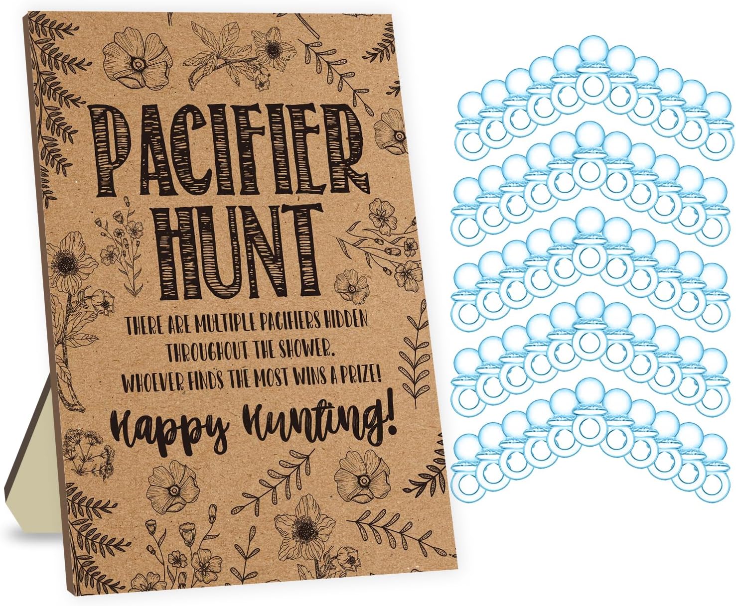 Amazon.com: Rustic Pacifier Hunt Game for Baby Shower, Games for Baby ...