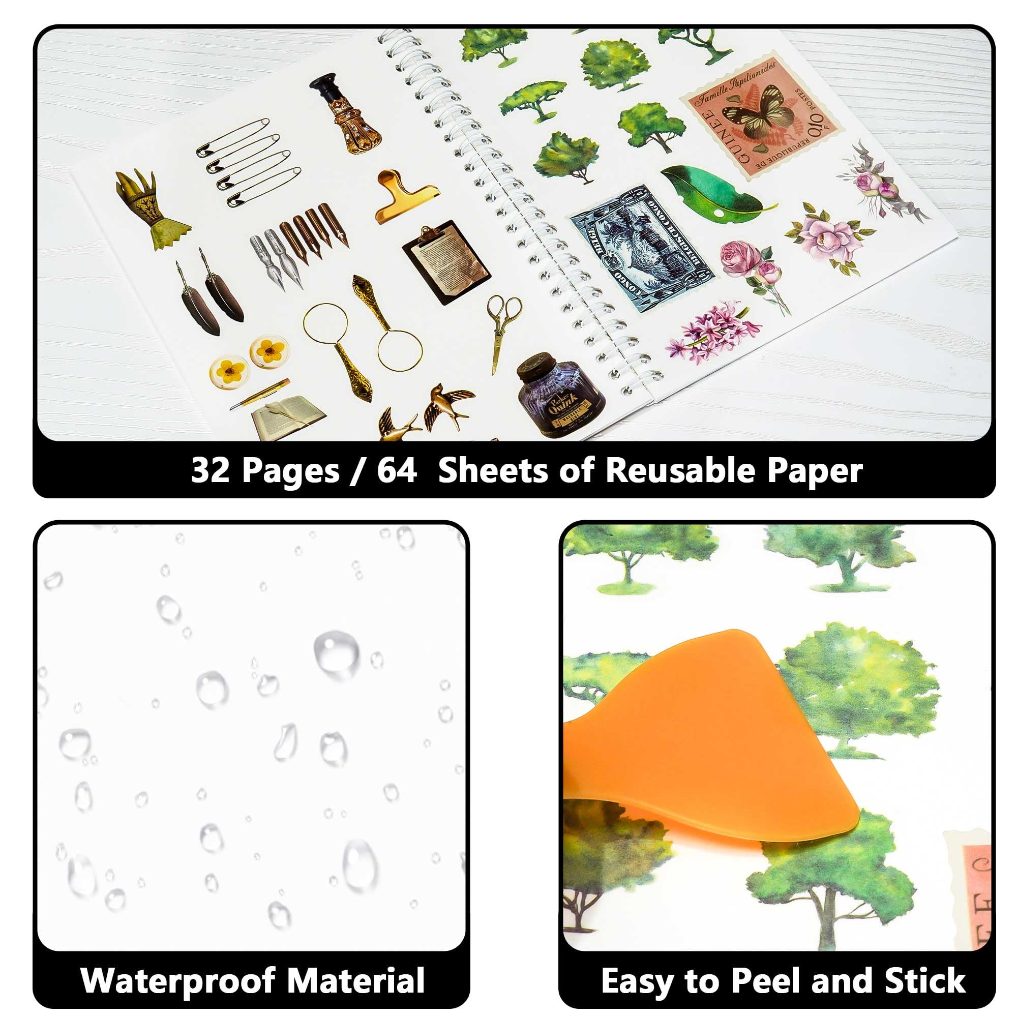 Snapklik.com : Hiwhy Reusable Sticker Storage Book Collecting Album ...