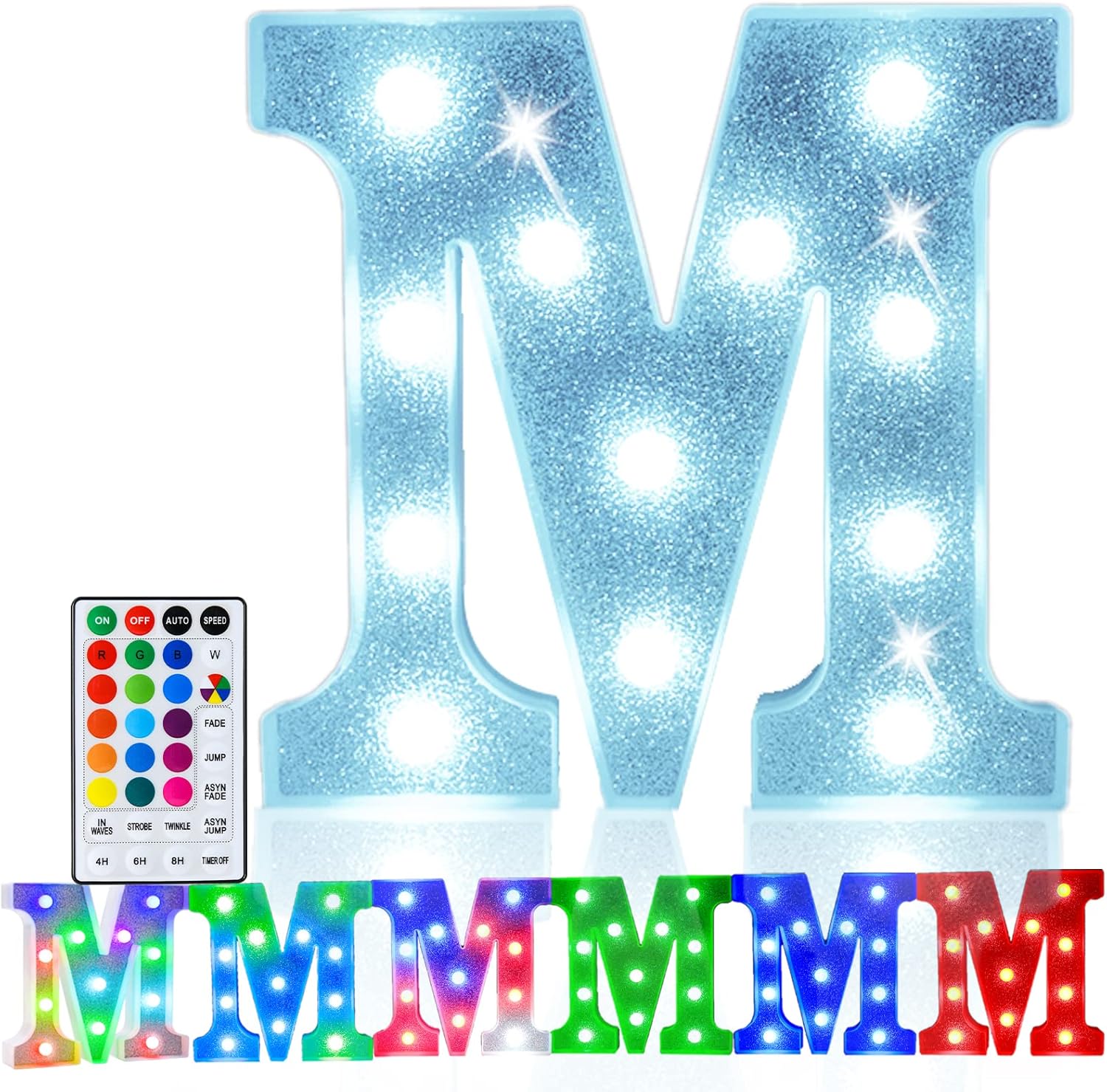 Pooqla Colorful Light Up Letters, Led Marquee Letter Light Sign Battery ...