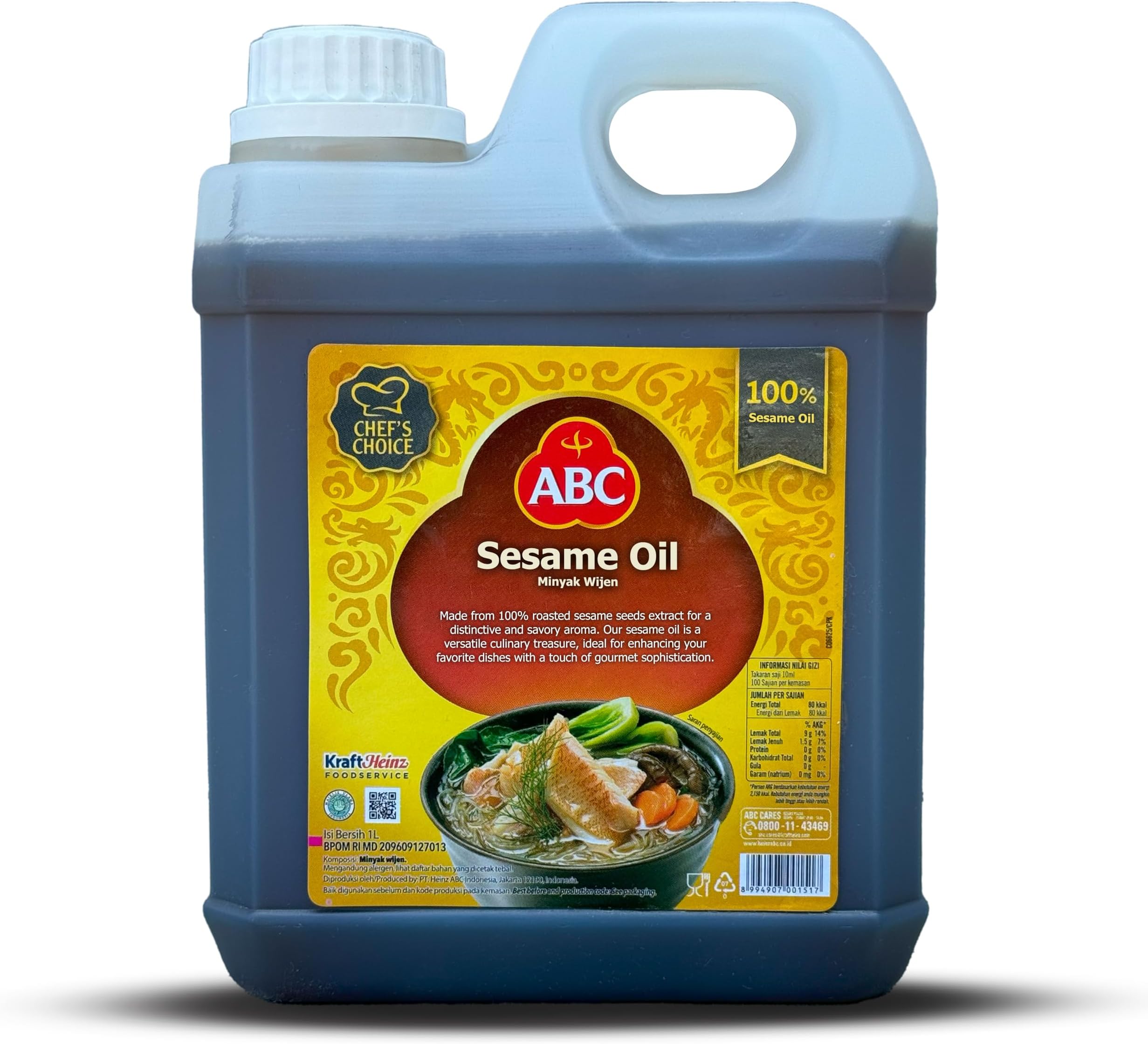 Amazon.com : ABC 100% Pure Roasted Sesame Oil, 1 Liter (33.81 Fl Oz ...