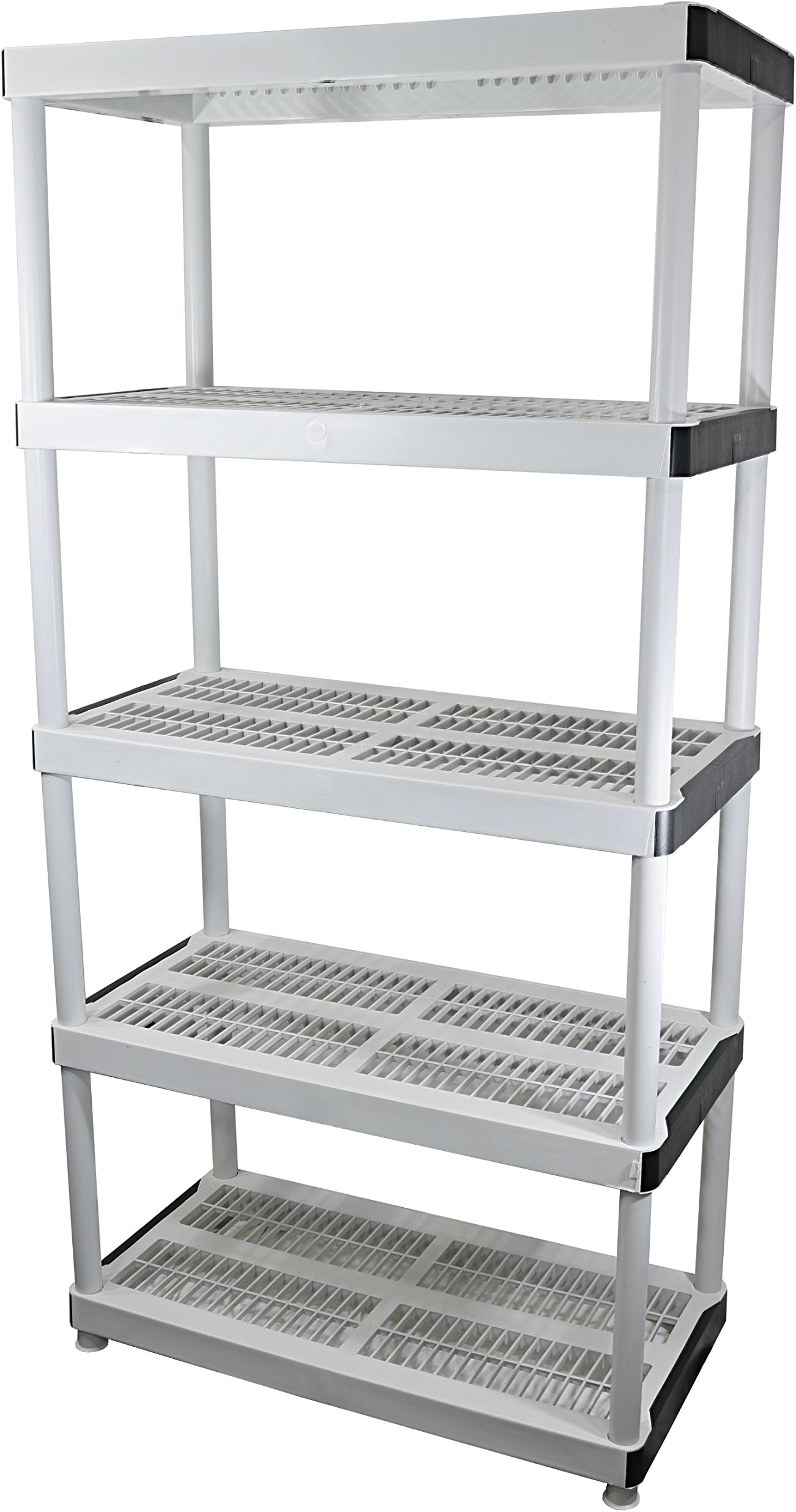 Amazon.com: HDX 128974 36 in. W x 72 in. H x 24 in. D 5-Shelf Plastic ...