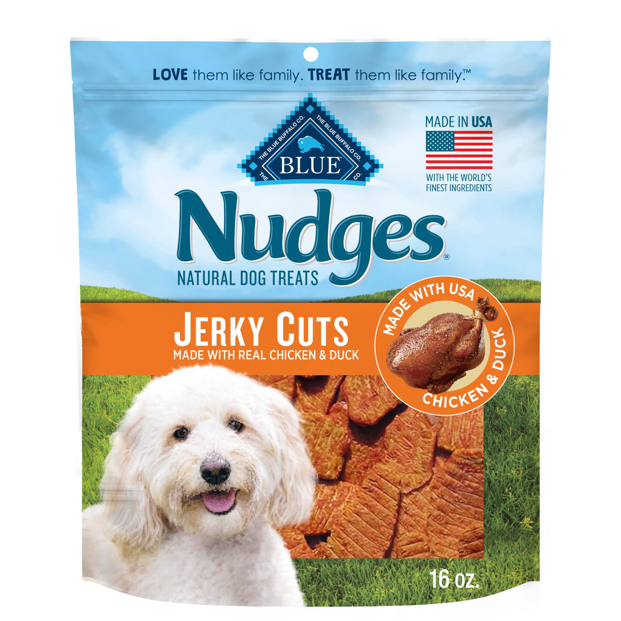 Amazon.com: Blue Buffalo Nudges Jerky Cuts Dog Treats, Made in the USA ...
