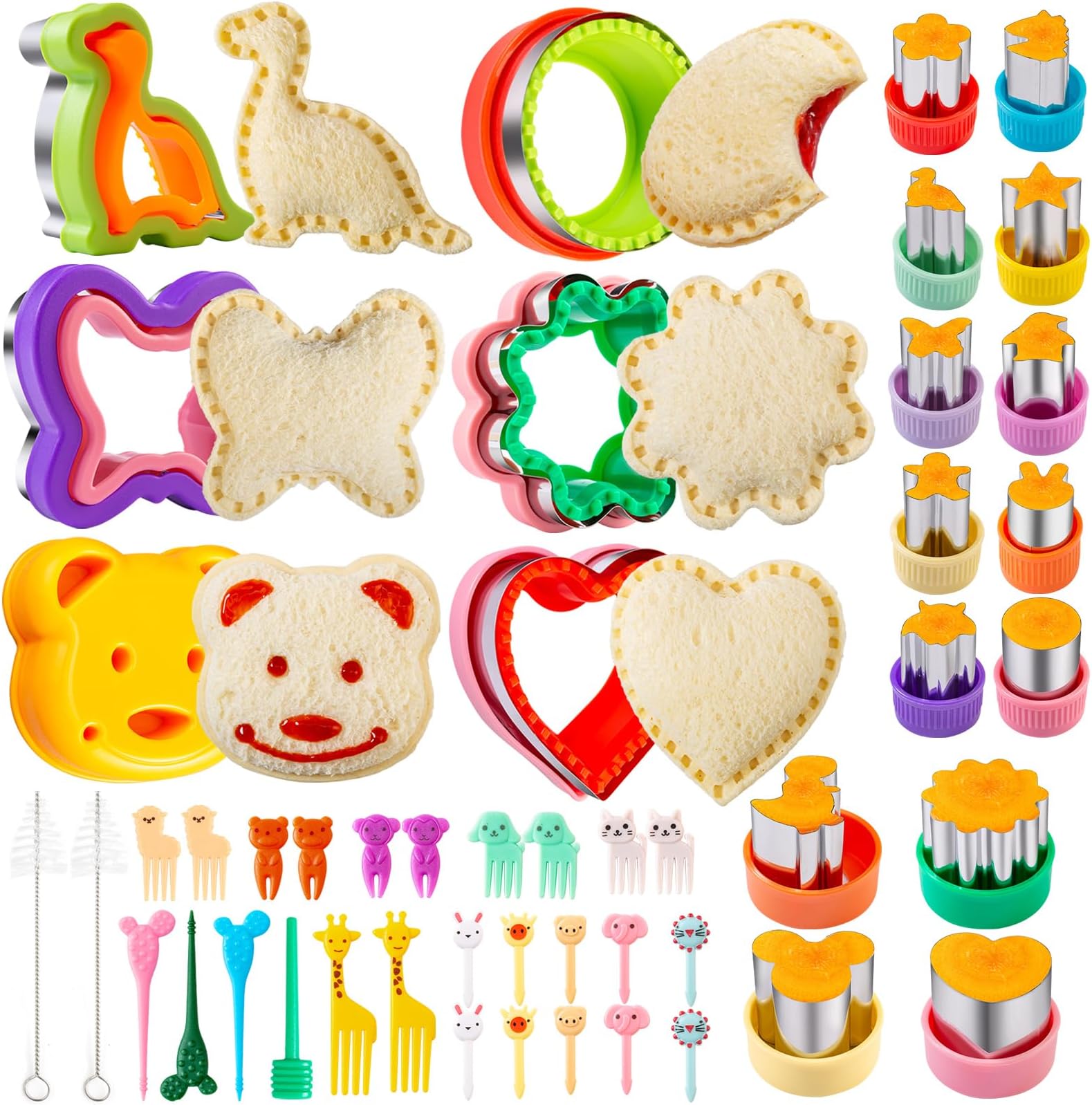 Amazon.com: 24Pcs Sandwich Cutter and Sealer Set for Kids, Sandwich ...