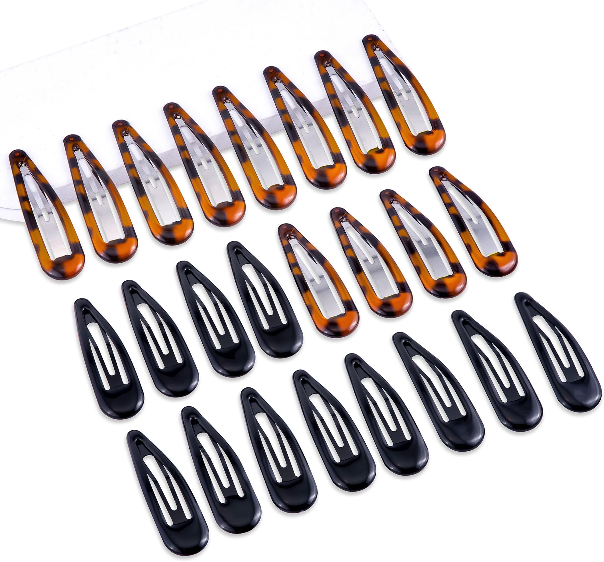 Amazon.com : Cptots 20 PCS Metal Snap Hair Clips Water Drop No Slip ...