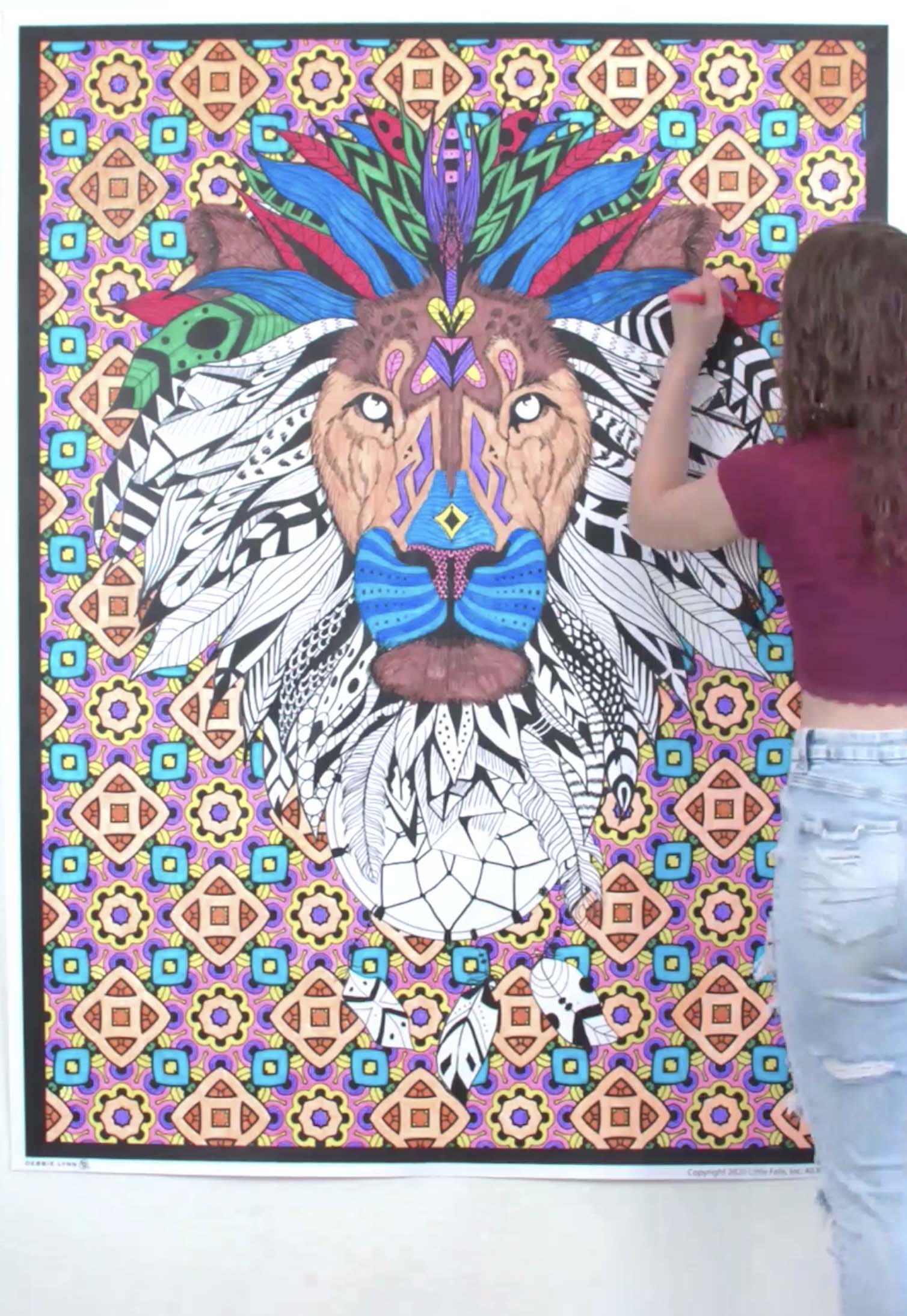 Watch Coloring a HUGE DEBBIE LYNN Poster from start to masterpiece on ...