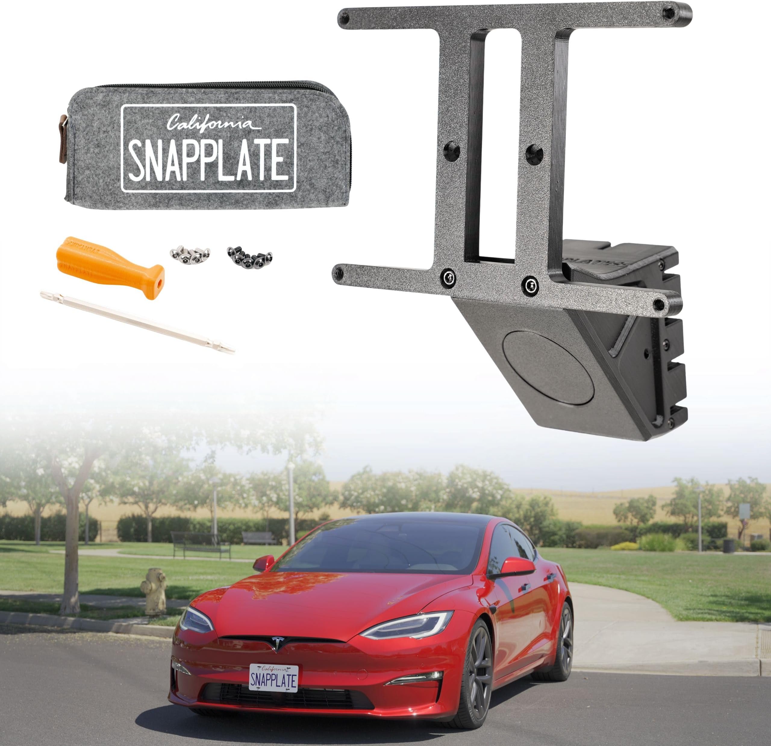 Amazon.com: Front License Plate Mounting Bracket for Tesla Model S 2012 ...