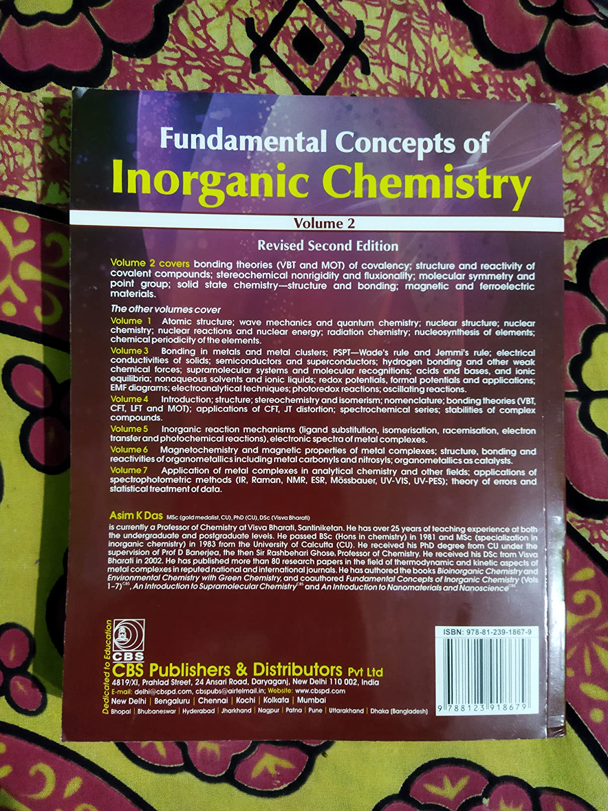 Buy Fundamental Concepts Of Inorganic Chemistry 2Ed Vol 2 (Pb 2019 ...