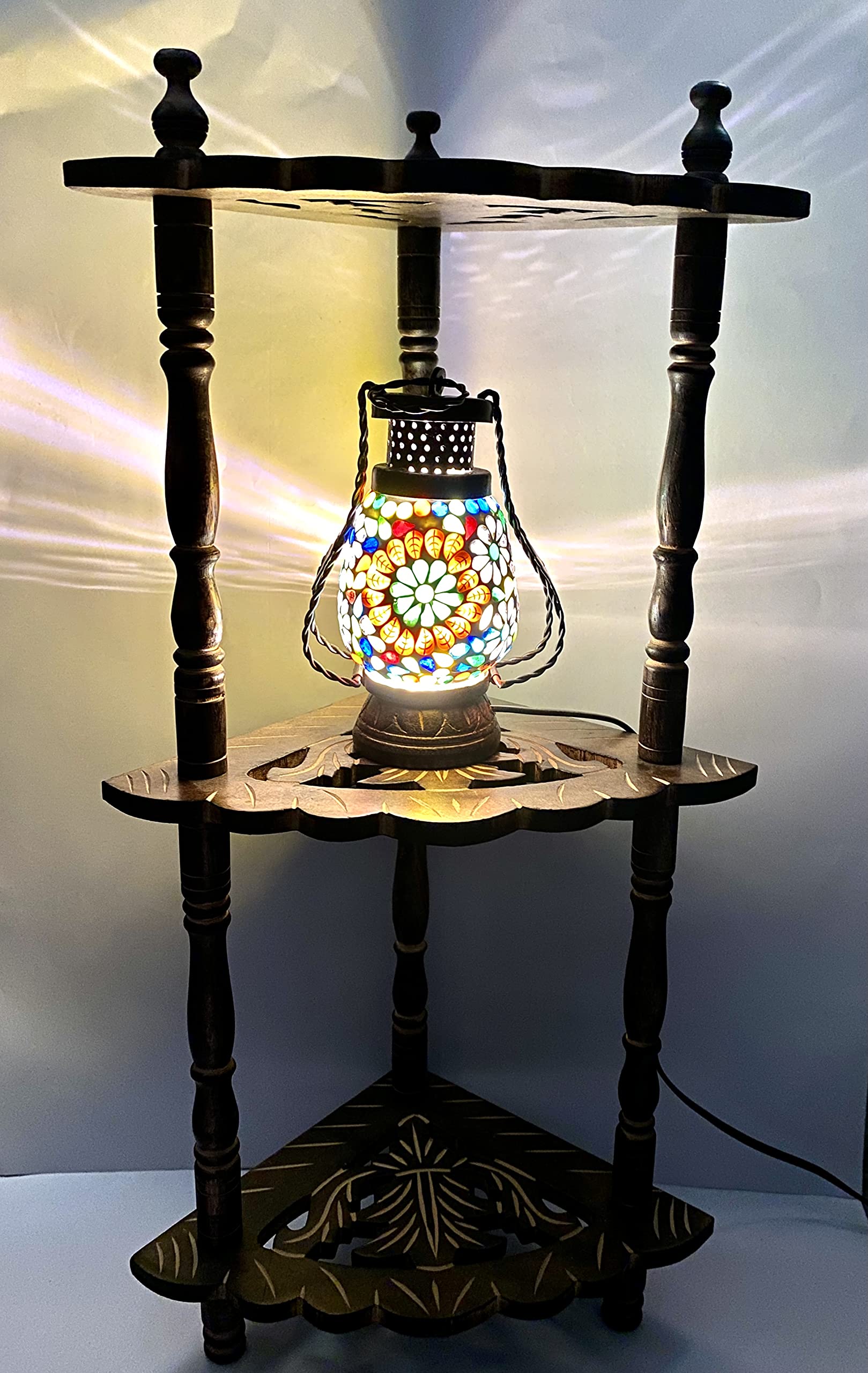 Buy Wooden er Stand Tower Stand Indoor Outdoor Black Color Online at ...