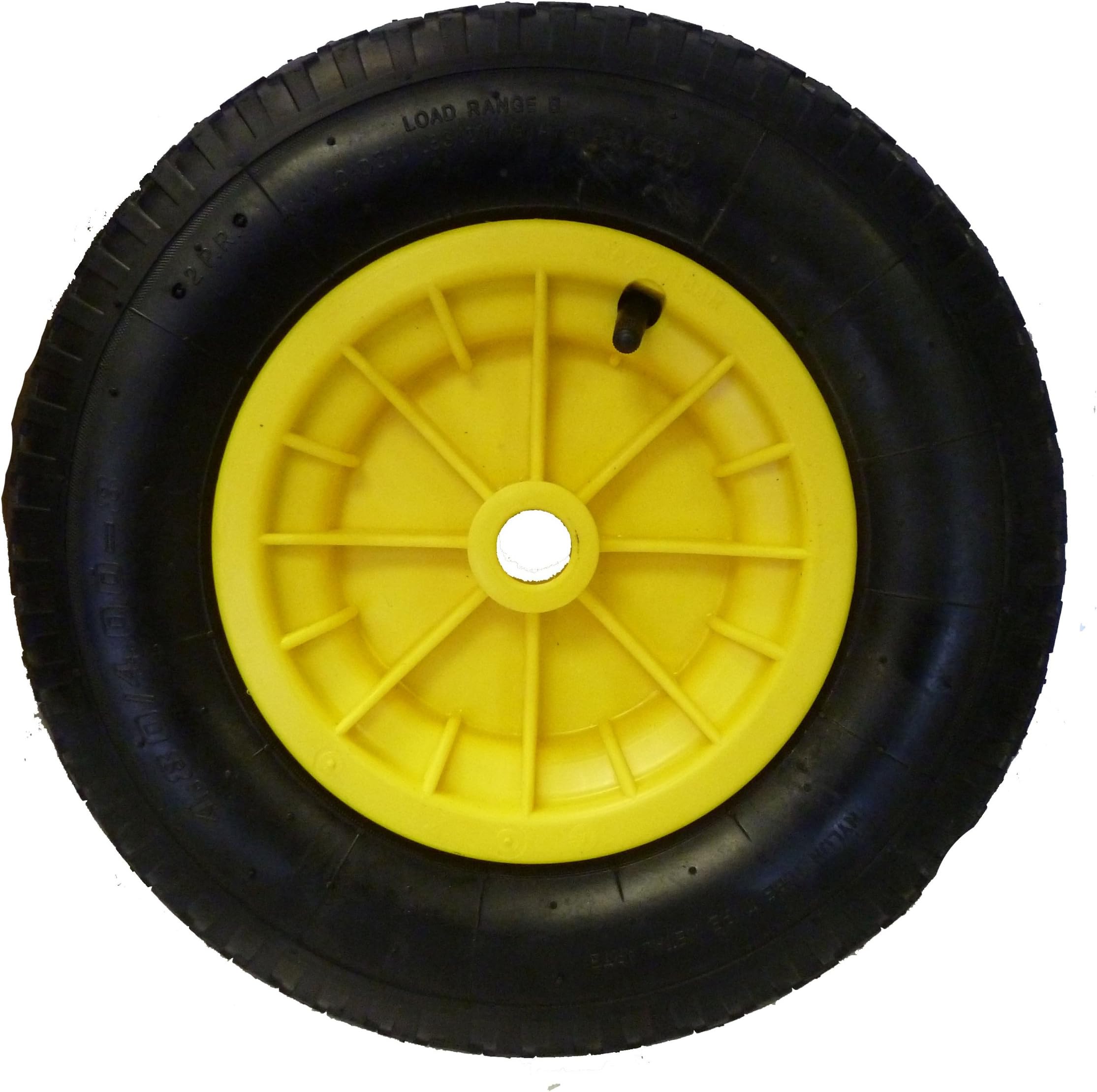 KetoPlastics 16" (4.80/4.00-8) Pneumatic Wheelbarrow Wheel (YELLOW ...