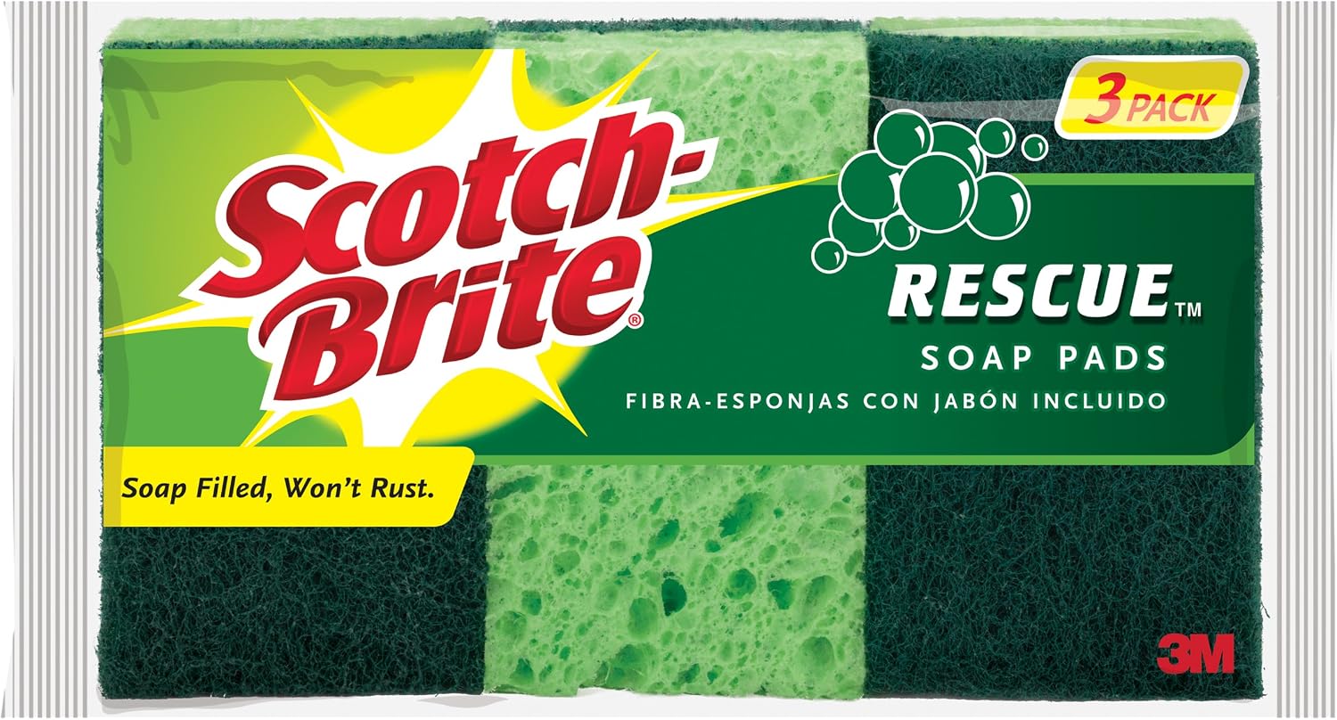 Scotch-Brite Rescue - Esponjas para fregar con jabón resistente, 6 ...