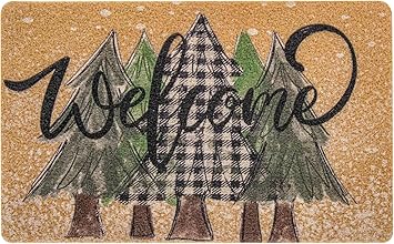 Amazon.com: UTOWO Winter Xmas Welcome-Doormat Non-Slip Front-Door-Mats ...