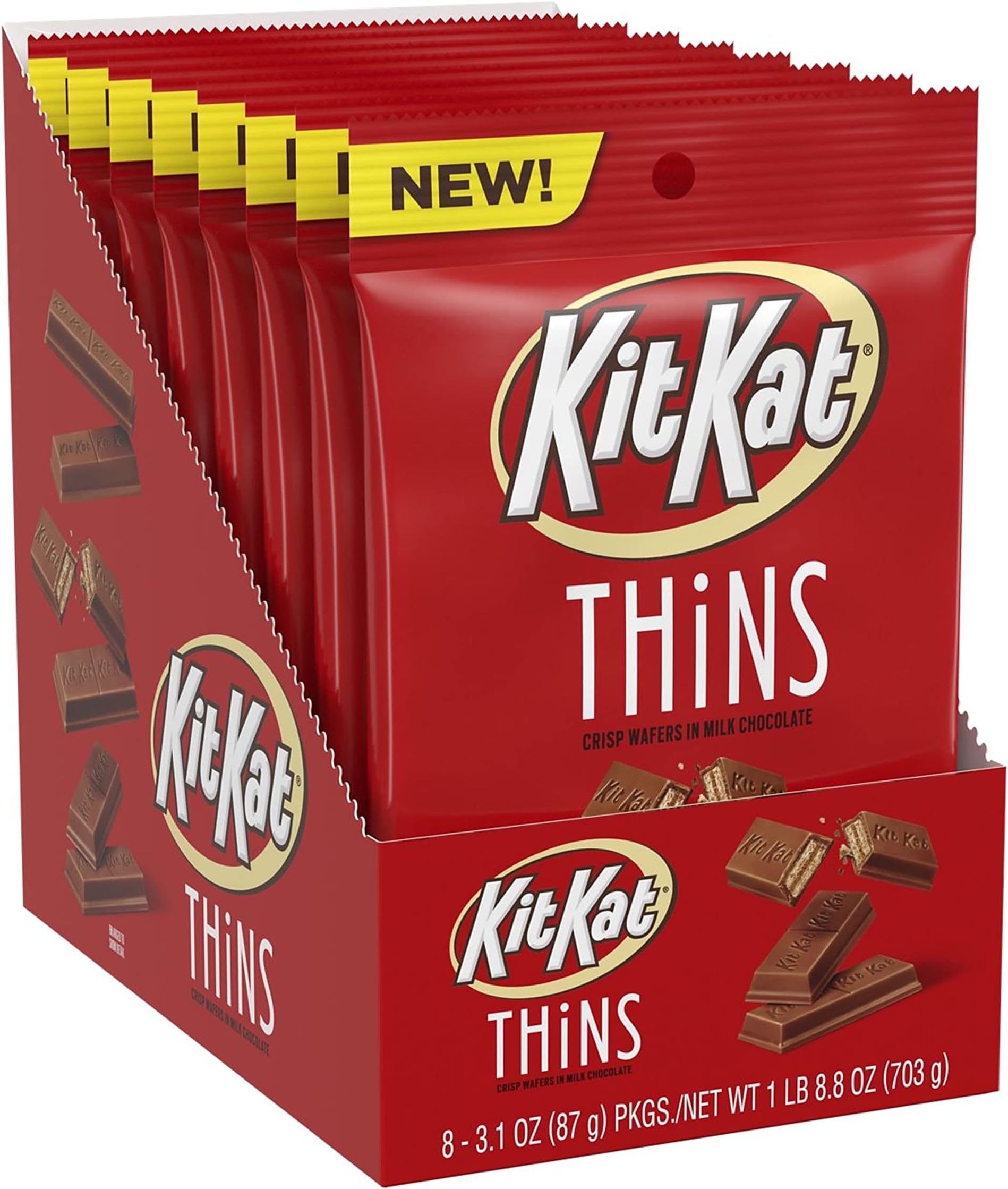 Amazon.com : KIT KAT Minis Unwrapped Milk Chocolate Wafer Candy Bag, 7. ...