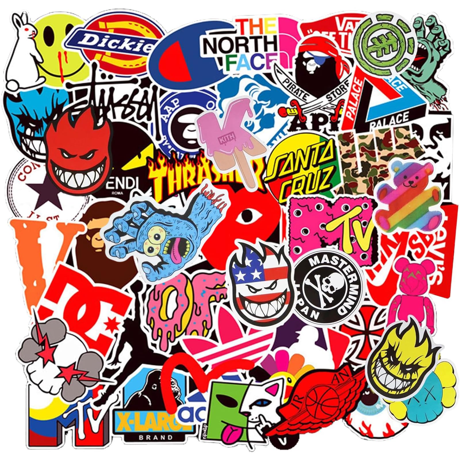Amazon.com: Cool Logo Stickers Pack - 101pcs Stickers for Adults ...