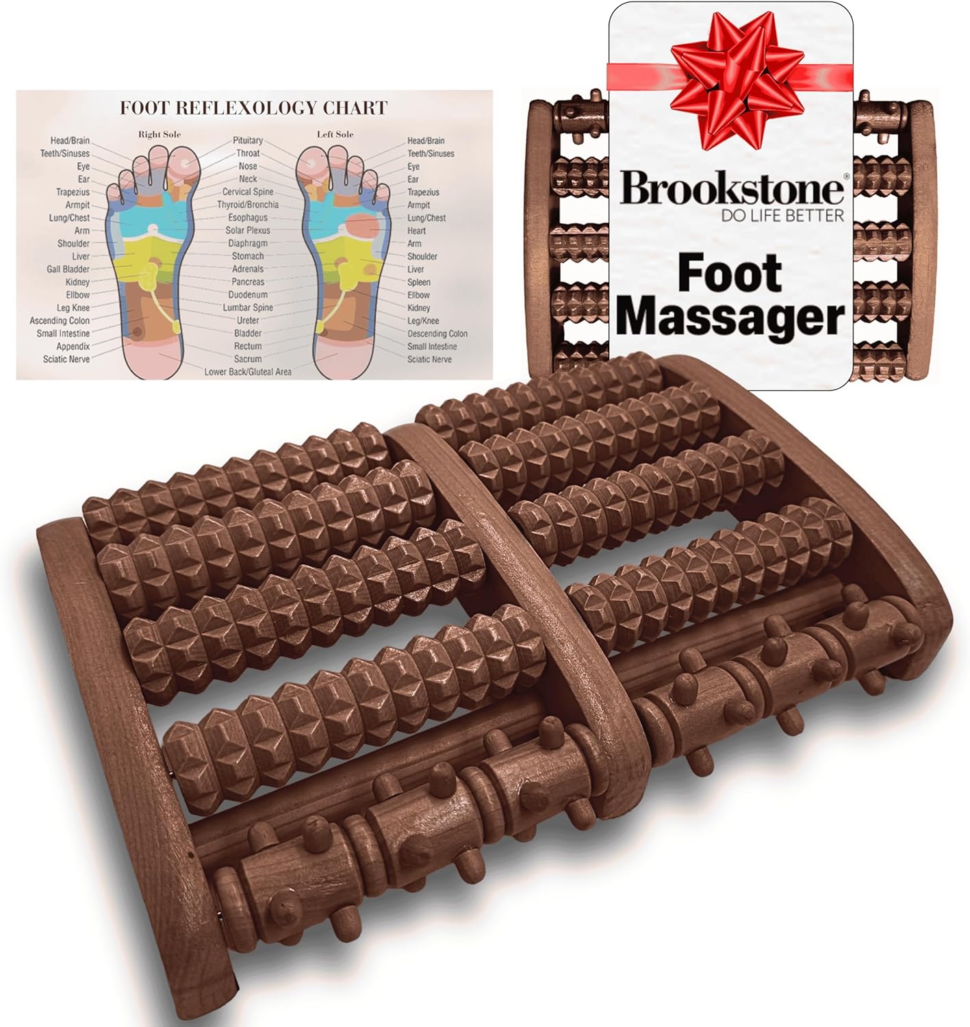 Amazon.com: Brookstone Foot Roller Massager for Plantar Fasciitis ...