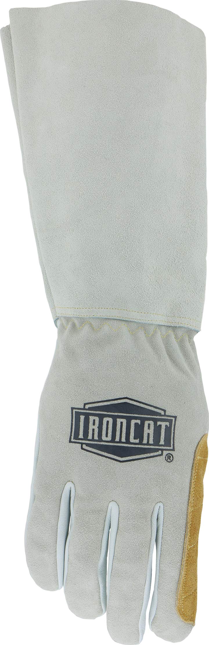 Snapklik.com : IRONCAT 9072 Premium Split Goatskin Leather Gloves Gray ...