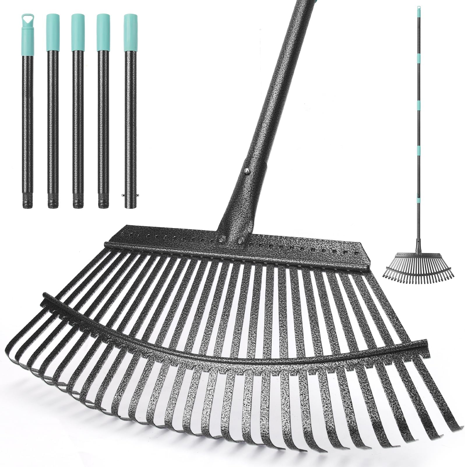 Amazon.com : Bully Tools 92630 Poly Lawn and Leaf Rake with Fiberglass ...