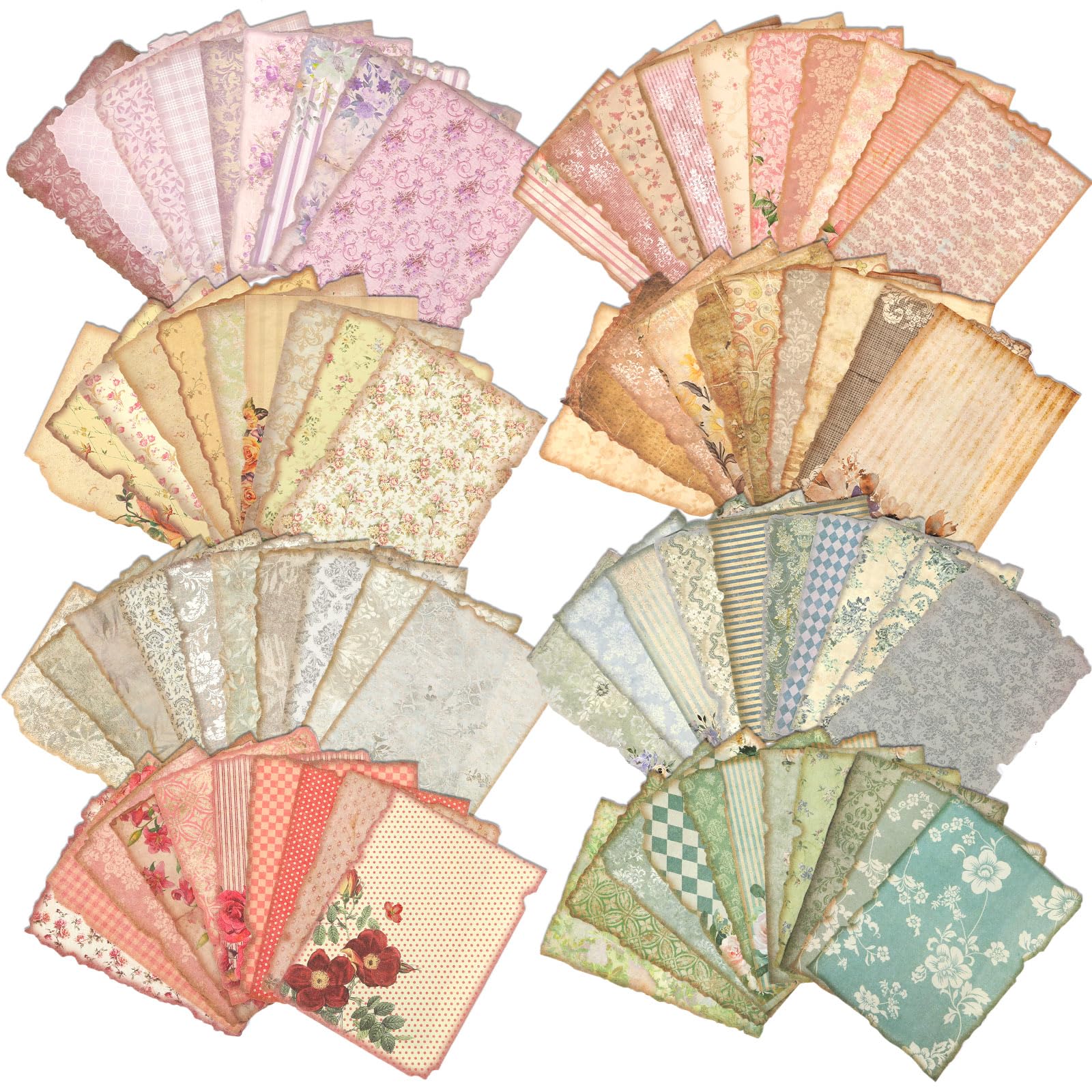 Amazon.com : 240 Sheets Scrapbook Stationery Paper Assorted Set ...