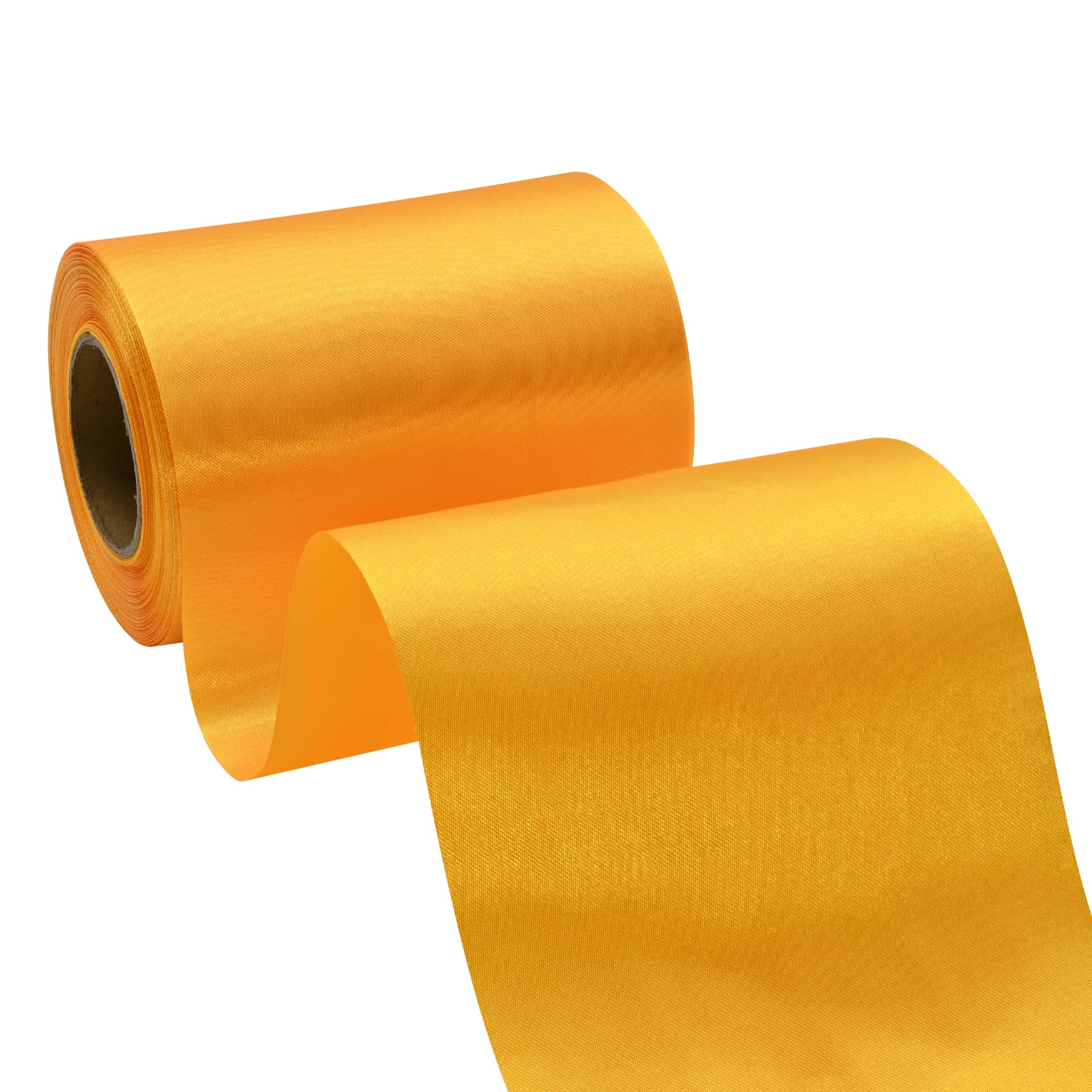 Amazon.com: BVIEAKD 4 Inch x 25 Yards Gold YellowSatin Ribbon for ...