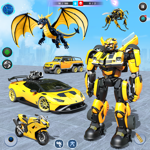Flying Dragon Robot Car Transformation Games 2024: Bike Robot Transform ...