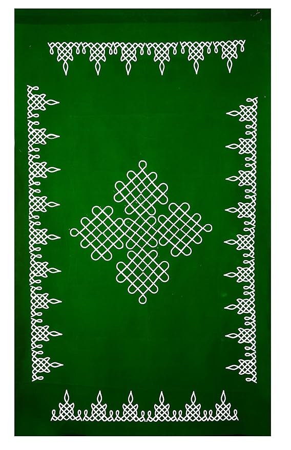 Buy Daedal crafters - Velvet Cloth Kolam Back Drops for All Festivals ...