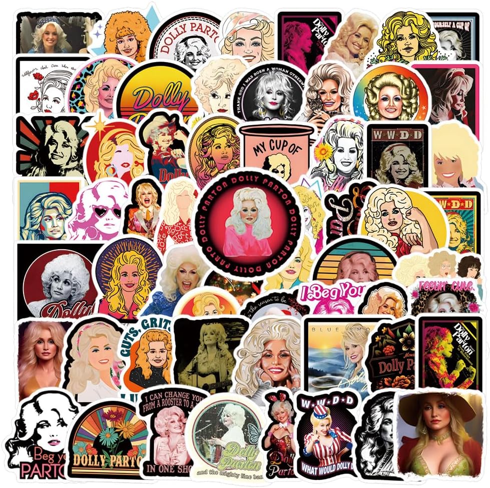 Amazon.com: Set of 3 -Dolly Legend Music Parton Sticker : Electronics
