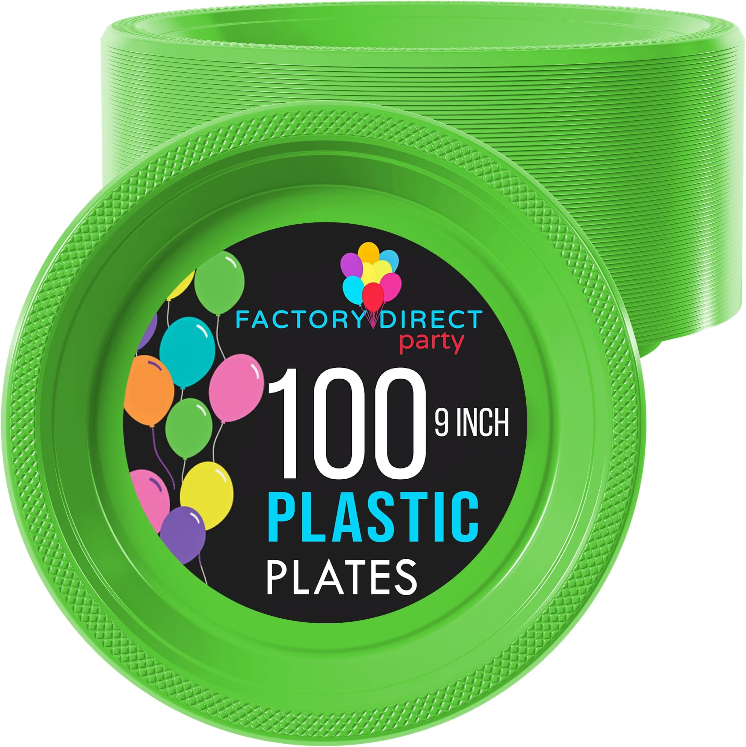 Amazon.com: Amyhill 100 Pcs Heavy Duty Plastic Plates 9 Inch Disposable ...