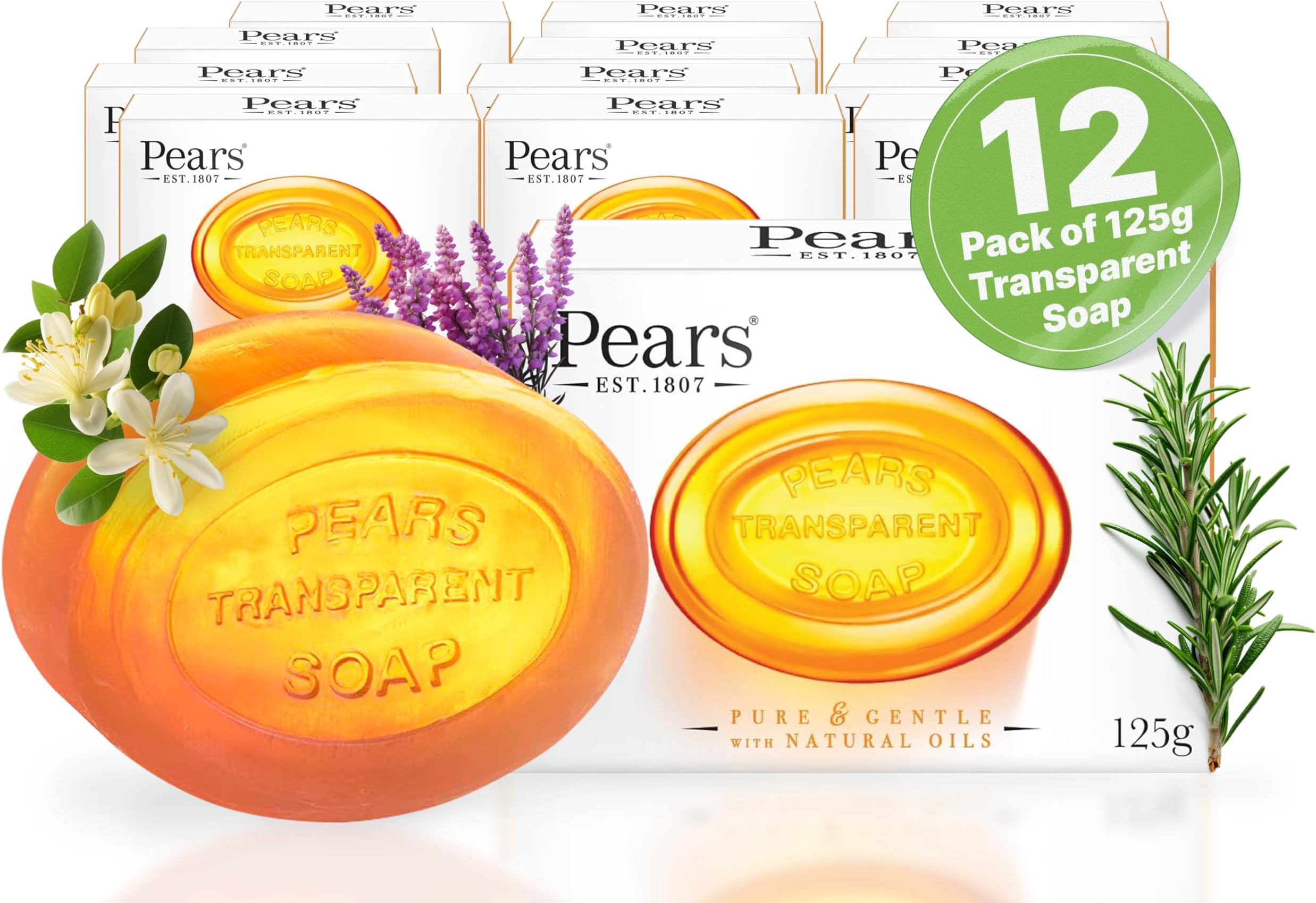 Amazon.com : Pears Soap ? with Mint Extracts. Authentic Transparent ...