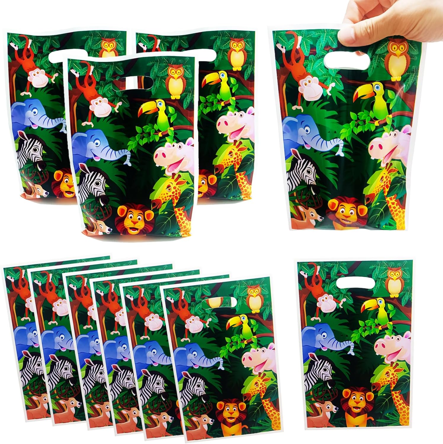 Amazon.com: 30PCS Safari Jungle Goodie Bags Lions Gift Party Bags Favor ...
