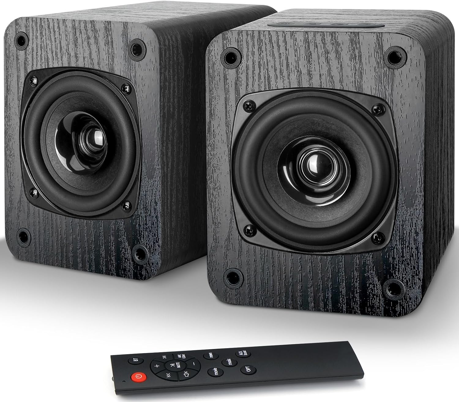 Amazon.com: RIOWOIS Powered Bookshelf Speakers with Bluetooth 5.3 and ...