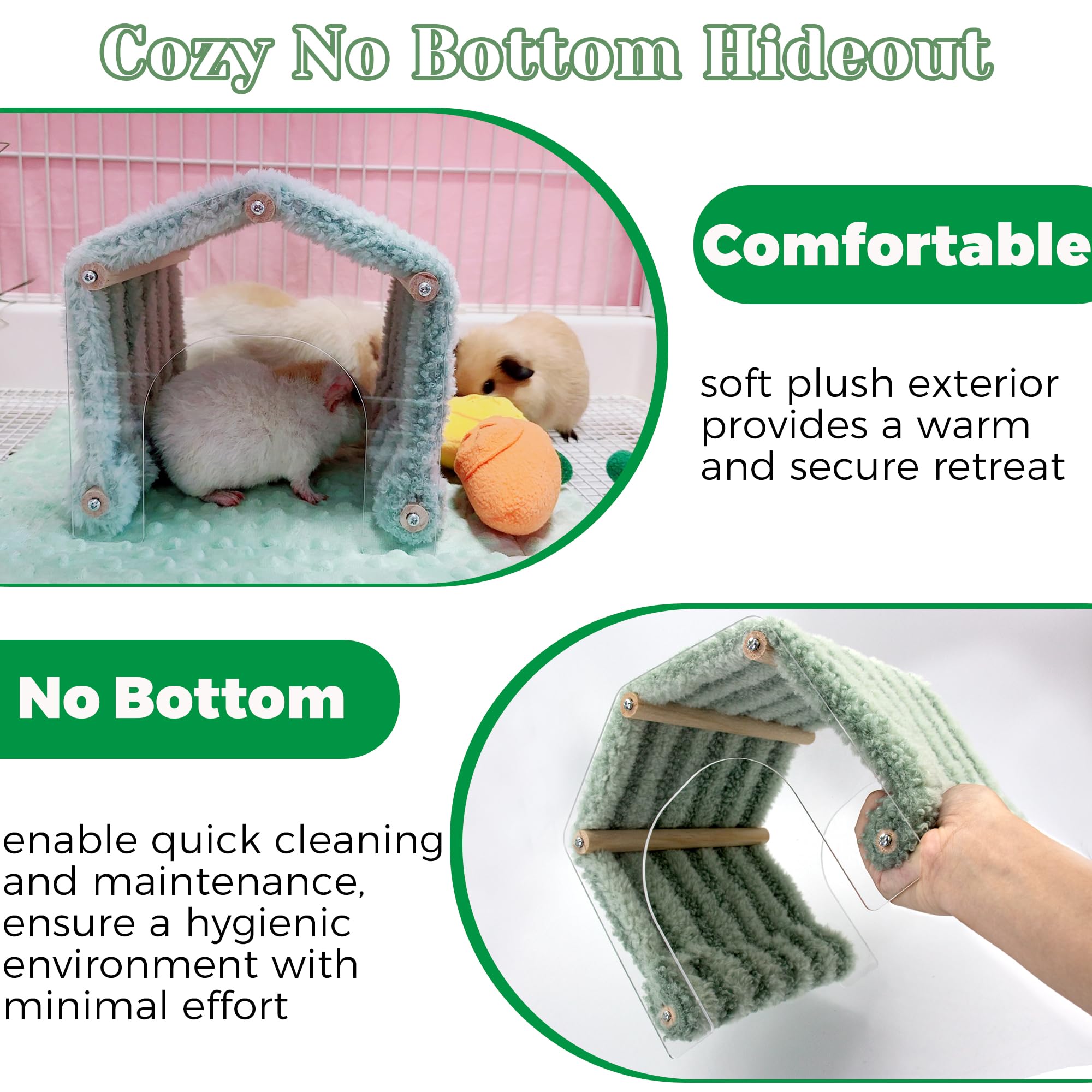 Snapklik.com : Jevnd Clear Observation Guinea Pig Plastic Hideout ...