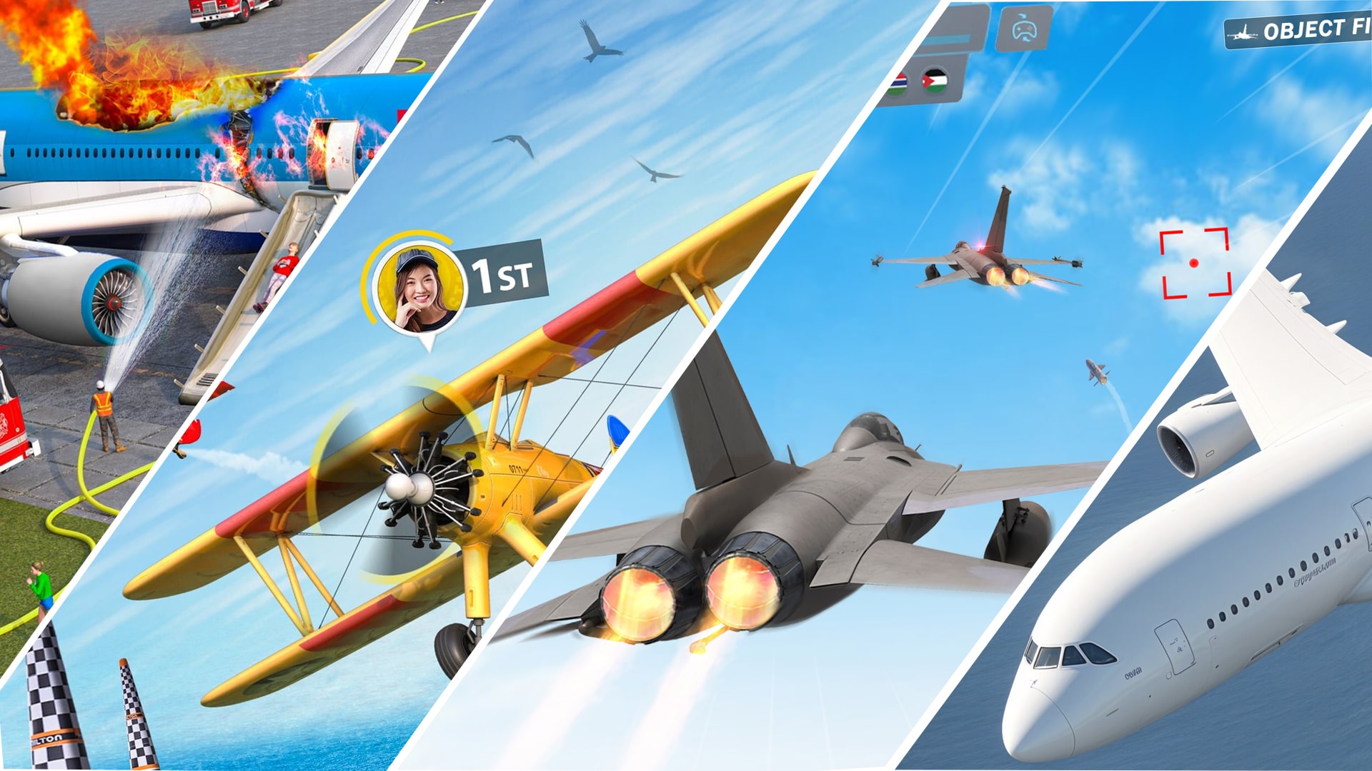Airplane Flight Simulator Airplane Games Aeroplane Flying Sky Racing ...