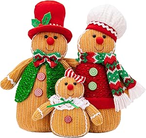 Amazon.com: 3PCS Gingerbread Man for A Family,Including Mom, Dad,and ...
