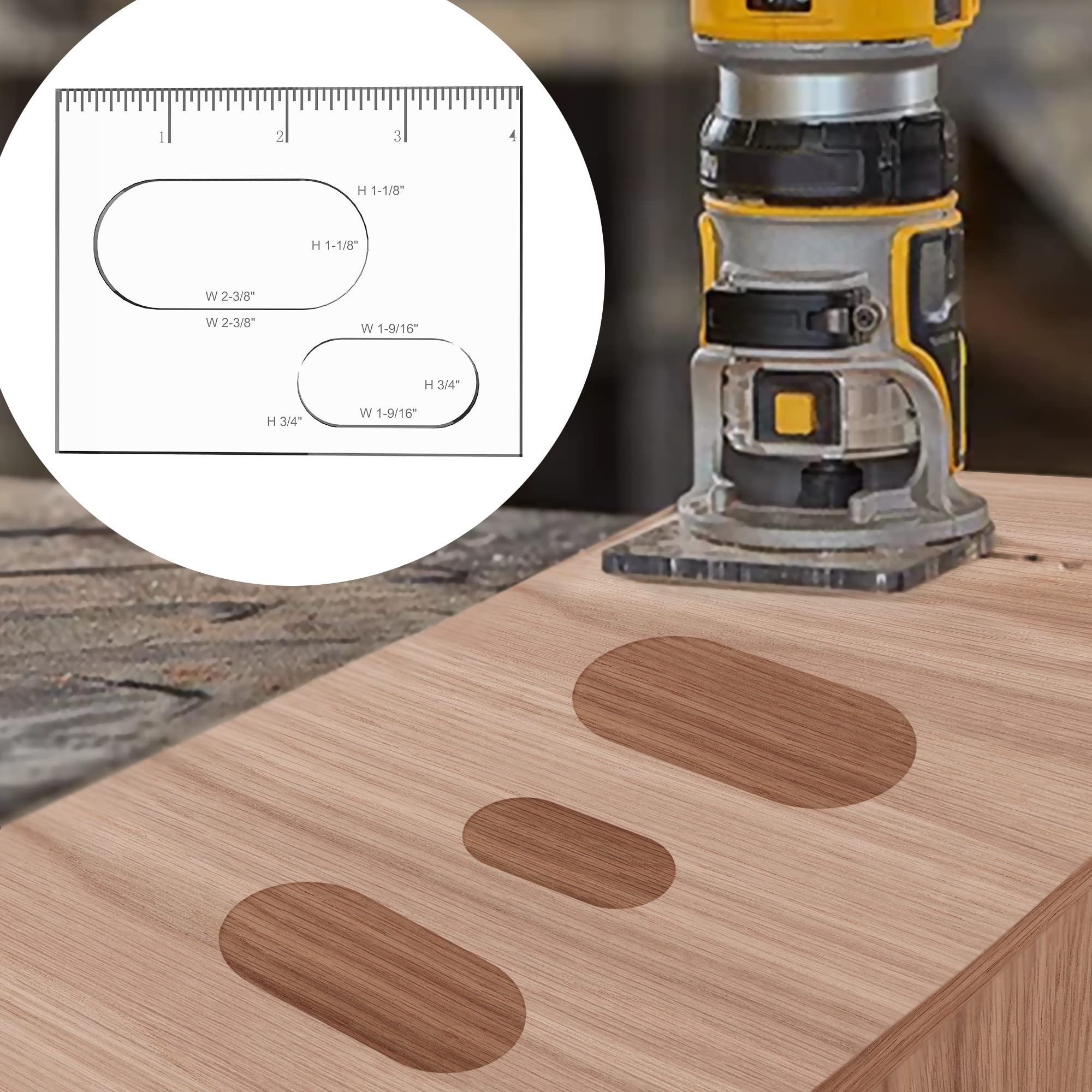 Snapklik.com : 4 Pcs Router Templates For Woodworking, 4 3.92 Inch Oval ...