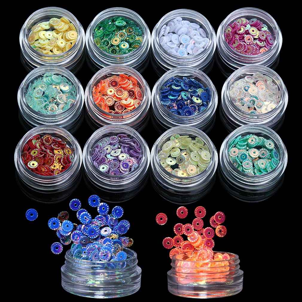Amazon.com : Elite99 Nail Art Paillette Glittering Manicure Sequins ...