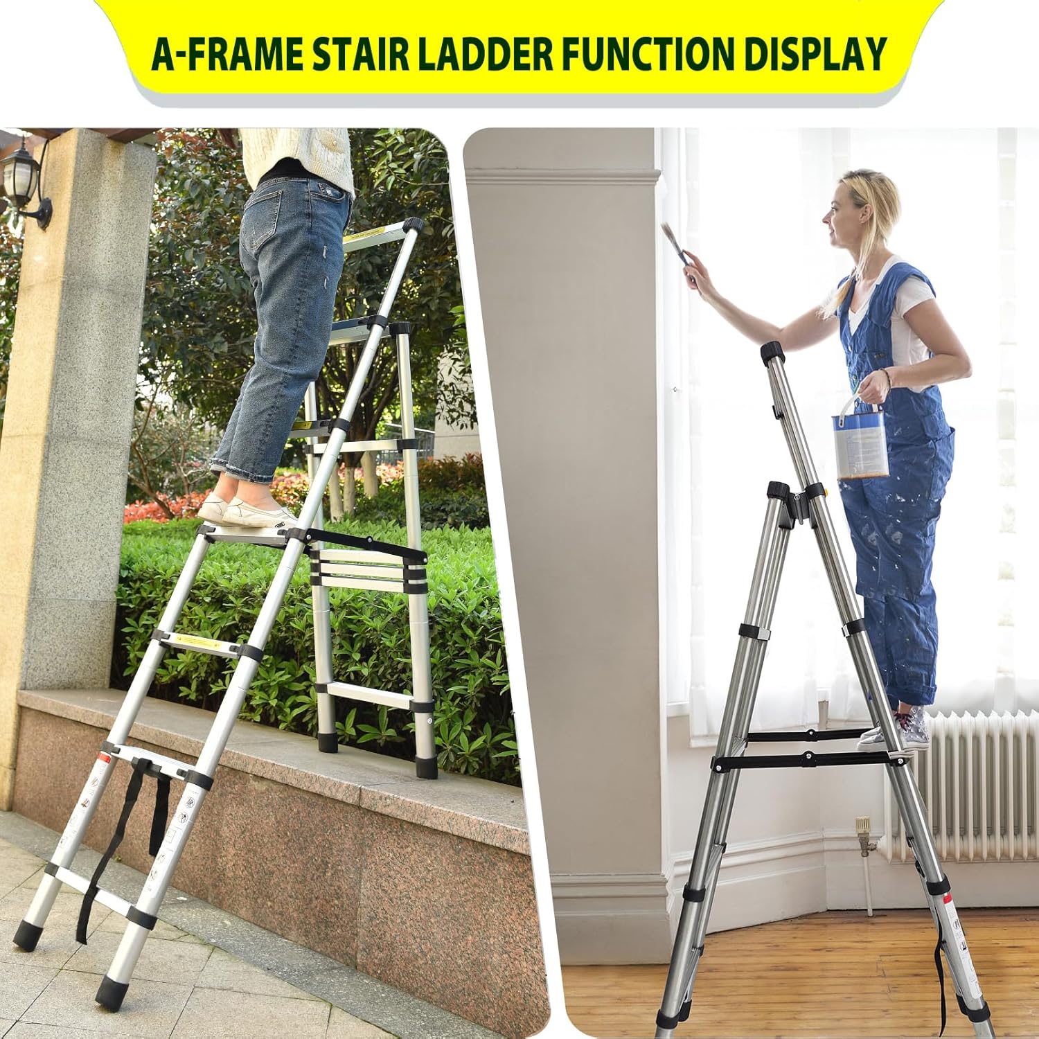 Ladder Aluminum 6+7 Step Ladder with Anti-Slip Wide Australia | Ubuy
