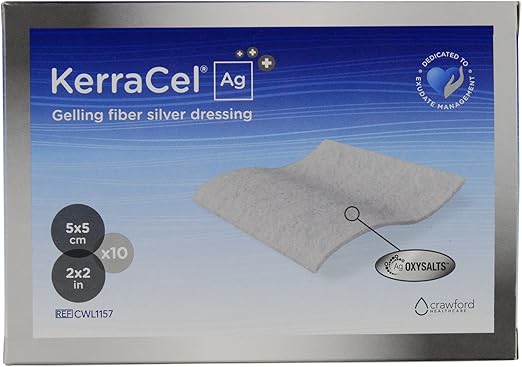 Amazon.com: KerraCel Ag 2"x 2" Gelling Fiber Silver Would Dressing ...