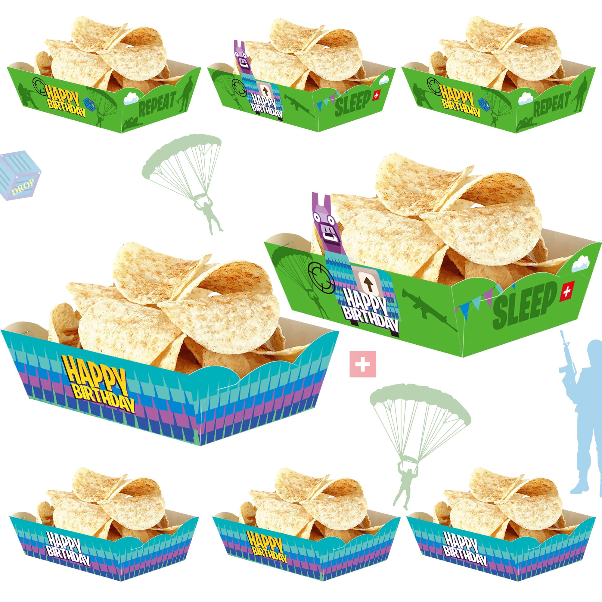 Amazon.com: Video Games Birthday Snack Decorations, 24pcs for Nite Set ...