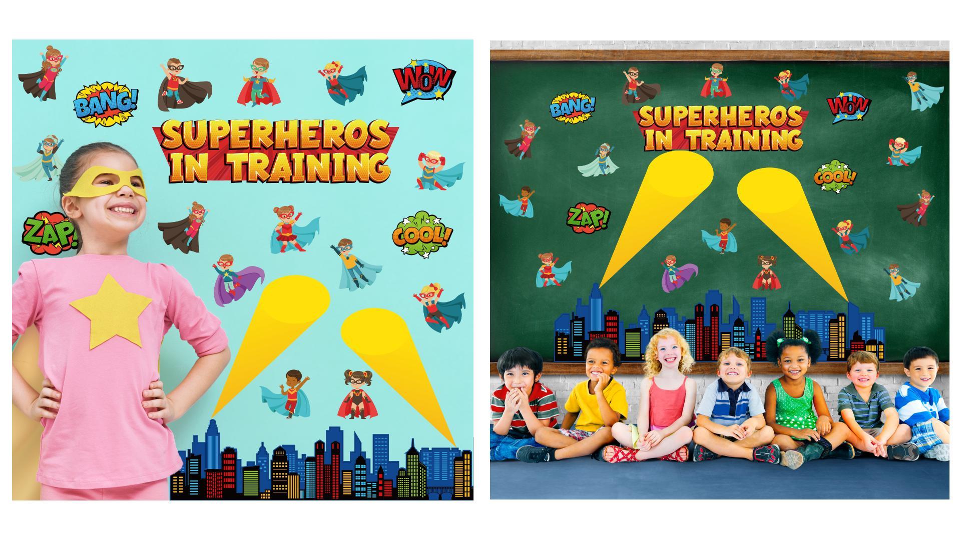 Super Theme Hero Classroom Bulletin Board Decorations Super Theme Hero