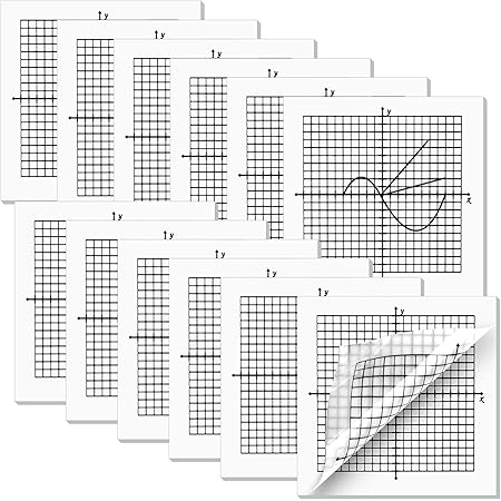 Amazon.com : 600 Sheets 12 Pads Graph Paper Sticky Notes Transparent 3 ...